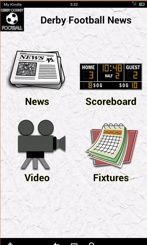 Derby Football News (Kindle Tablet Edition) - App on Amazon Appstore