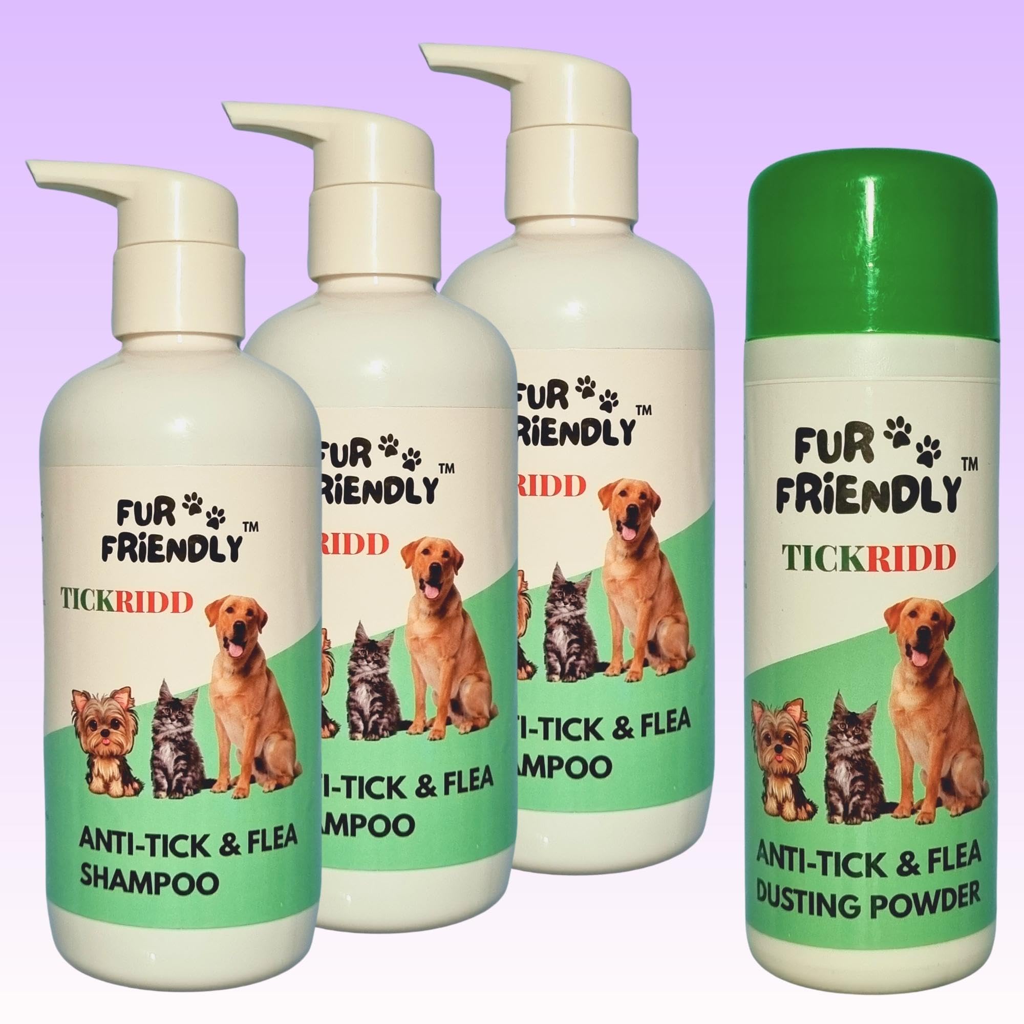 Buy Powerful Tick and Flea Dog Shampoo Anti-Tick & Flea Shampoo (3 x ...