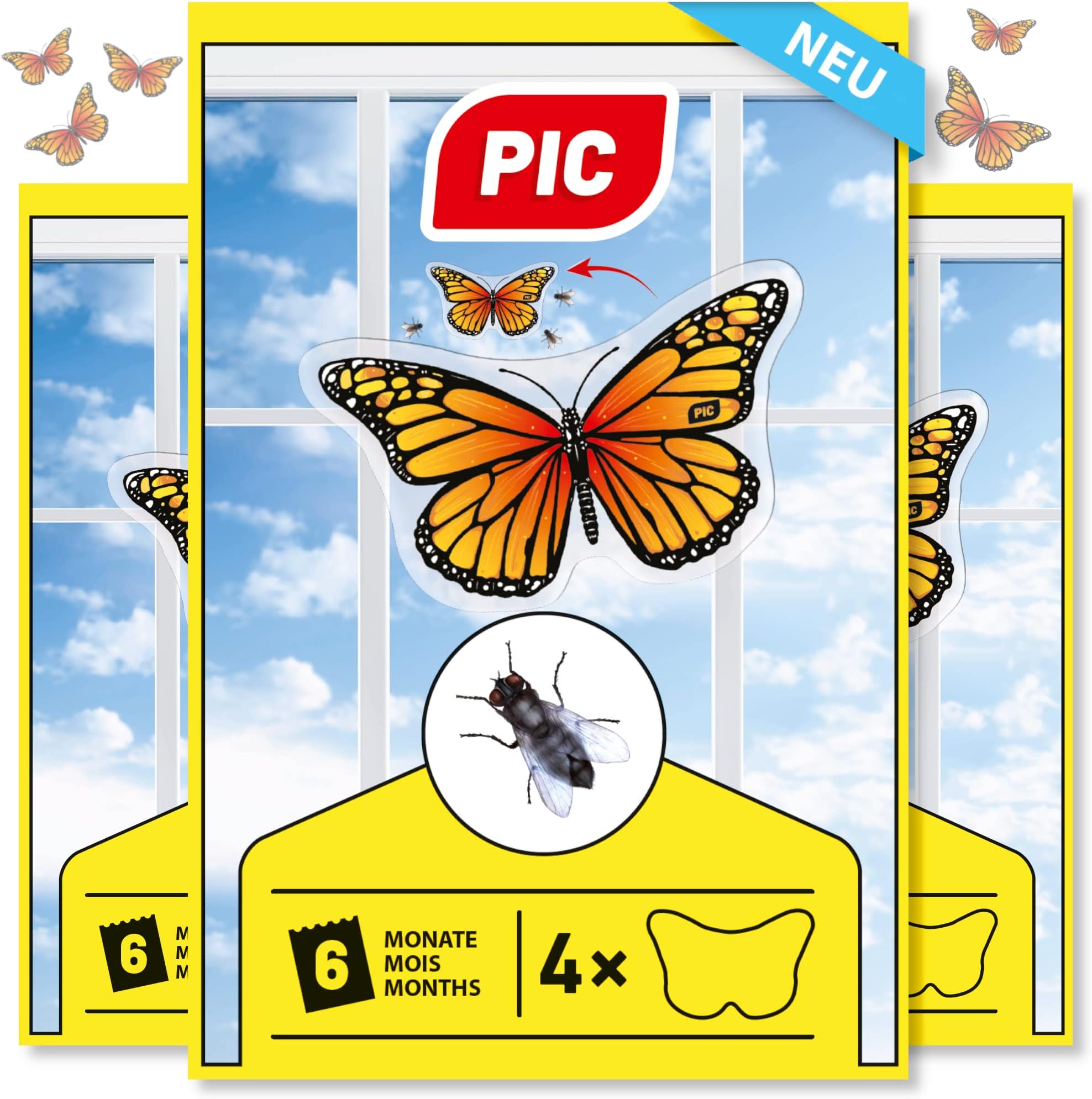 AEROXON 27756 Window Fly Bait Butterfly, Orange, 18 x 13 x 4 cm ...
