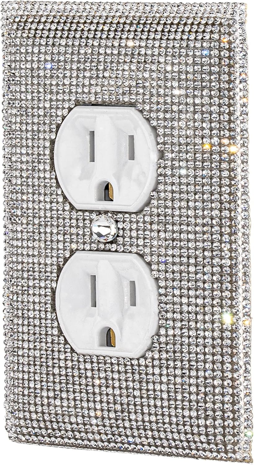 Bling Rhinestone Wall Plate Outlet Cover (Single Outlet) - Amazon.com