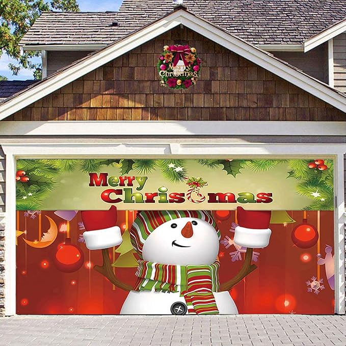 Amazon.com: clhjinruoliu Christmas Garage Door Cover, Garage Buddy ...