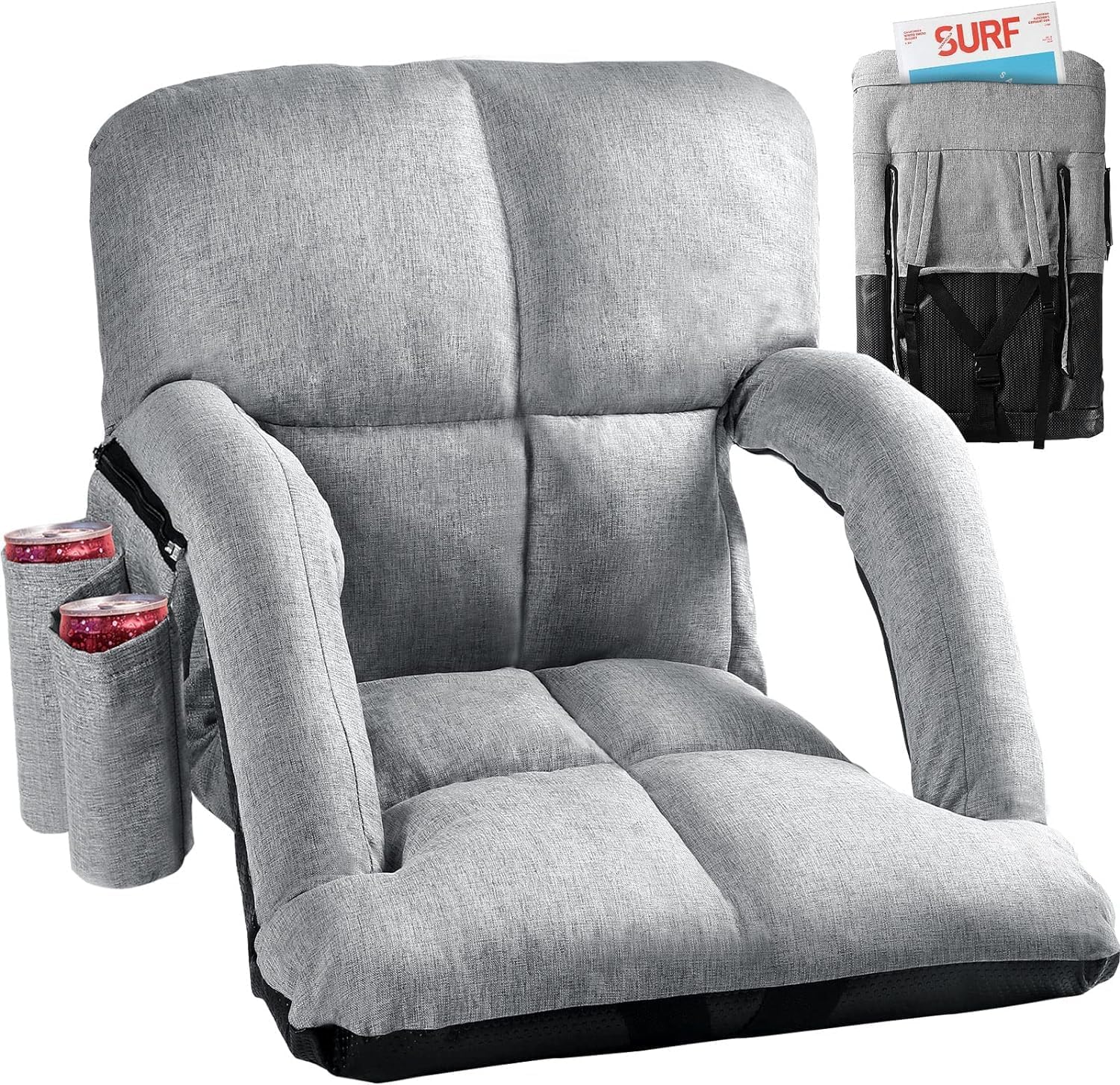 Amazon.com: Wide Stadium Seats with Back Support, Bleacher Chairs with ...