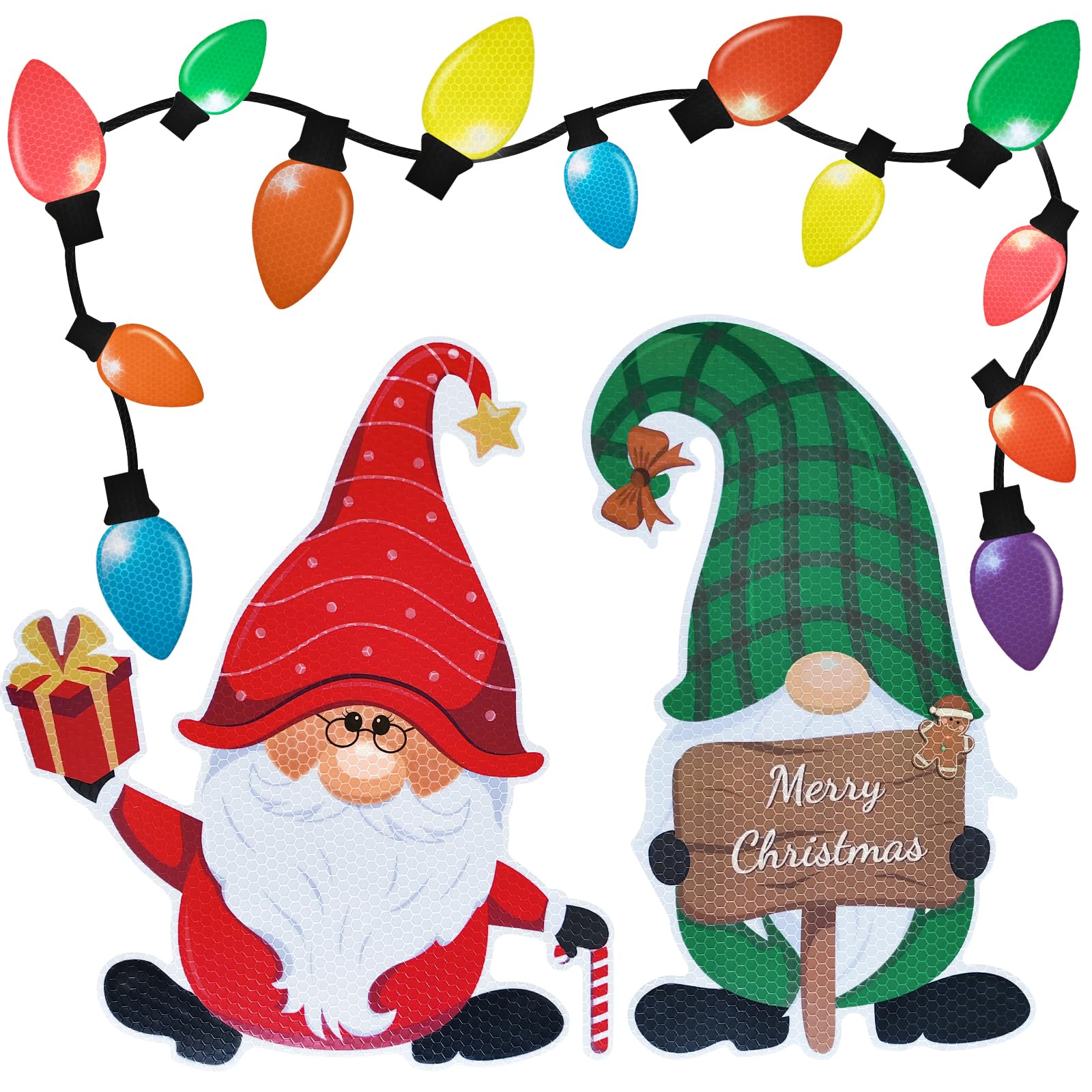 Amazon.com: MORCART 2024 43Pcs Reflective Christmas Car Decorations Set ...