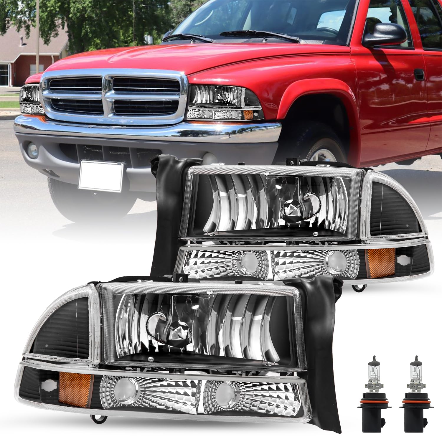 Amazon Jsboyat Fits 97 04 Dakota 98 03 Durango Halogen Headlight