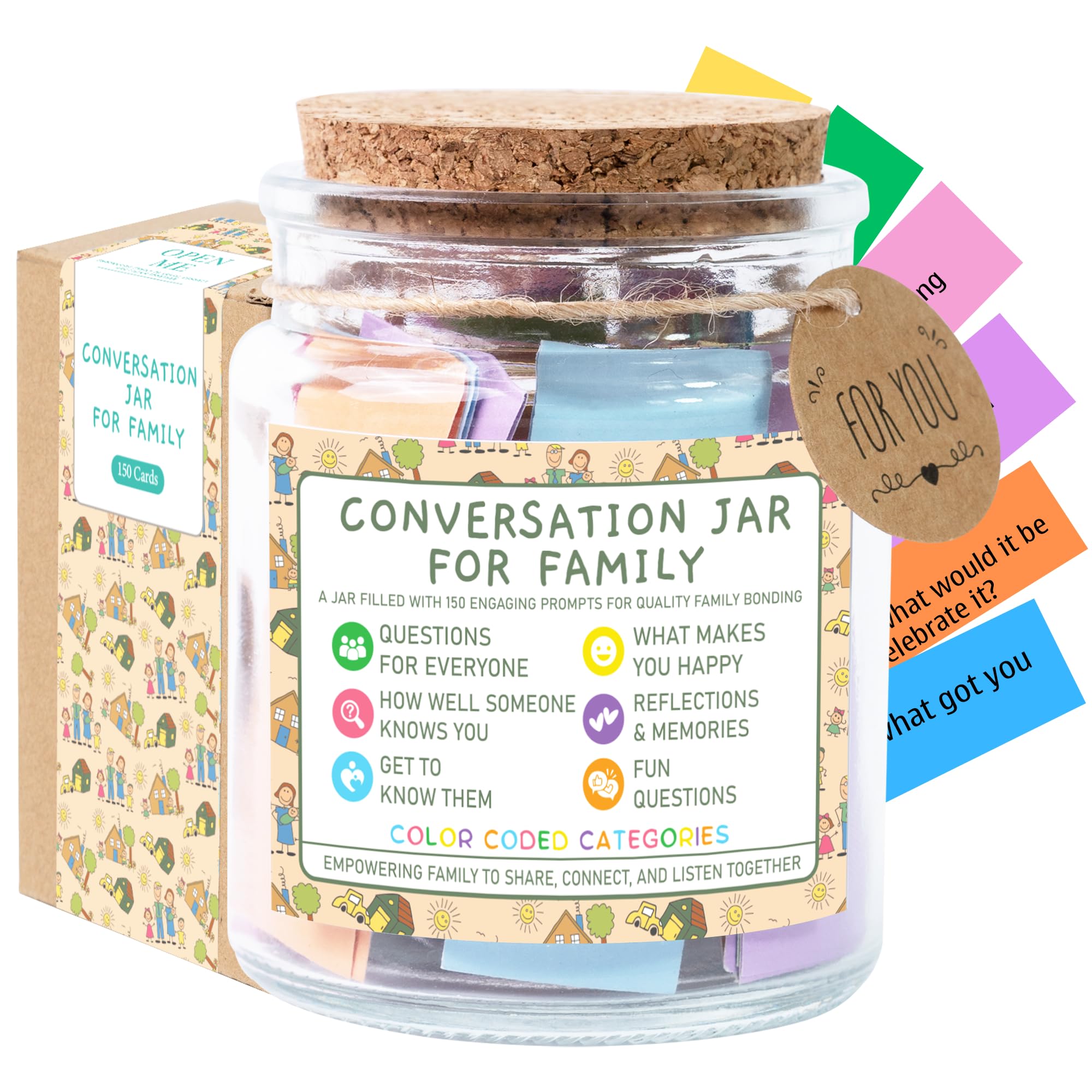 Snapklik.com : Family Conversation Cards In Jar, 150 Fun & Deep ...