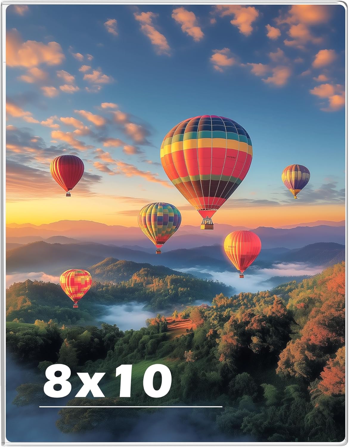 Amazon.com - 8 x 10 Acrylic Picture Frame, Horizontal/Vertical Clear ...