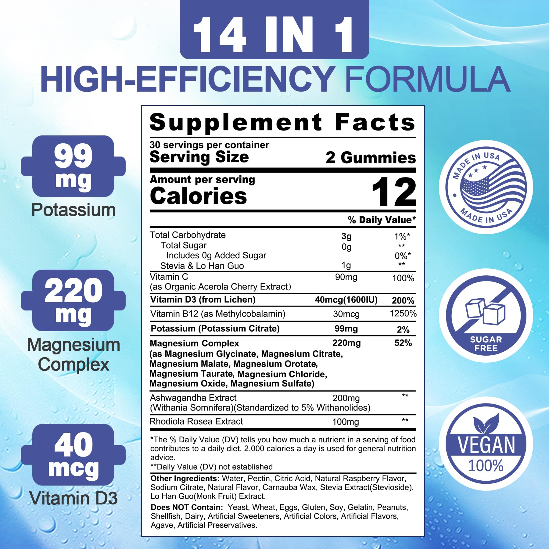 Snapklik.com : Potassium Magnesium Supplement Gummies Sugar Free ...