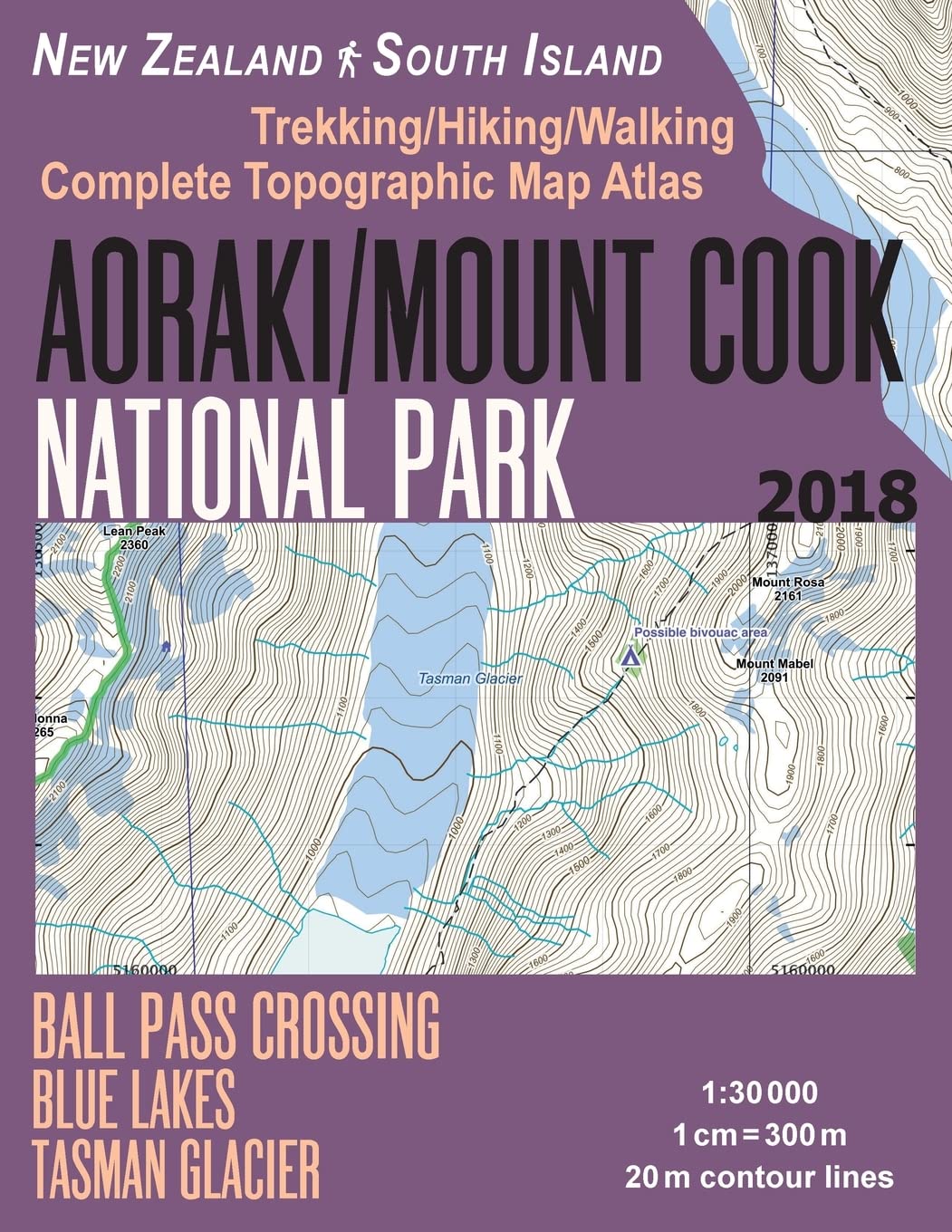 Aoraki/Mount Cook National Park Trekking/Hiking/Walking Topographic Map ...