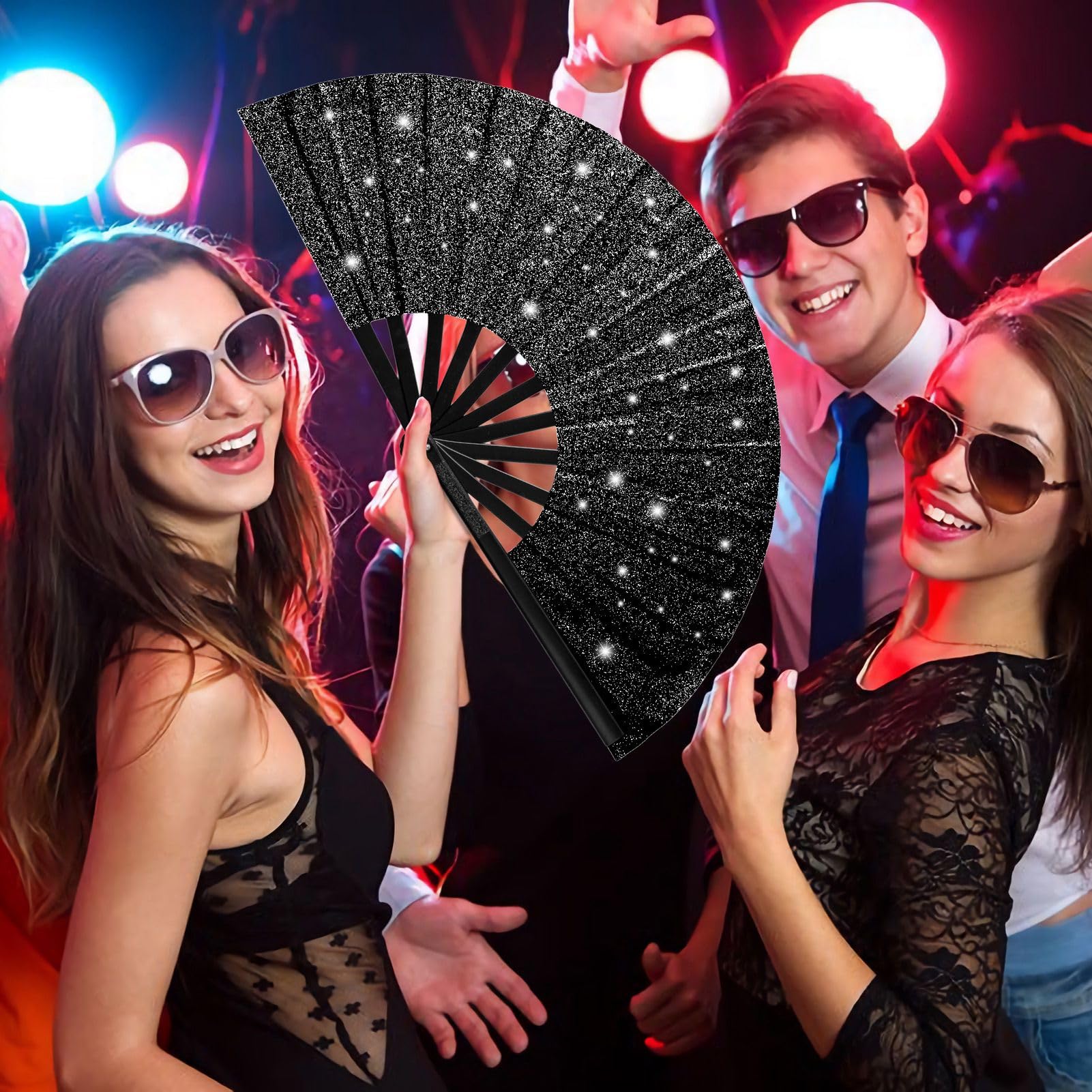 Glitter Dance Fan 13 Inch Glitter Folding Line Dance Fans - Large ...