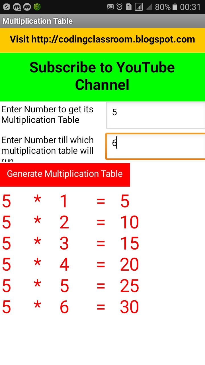 Multiplication Tables - App on Amazon Appstore