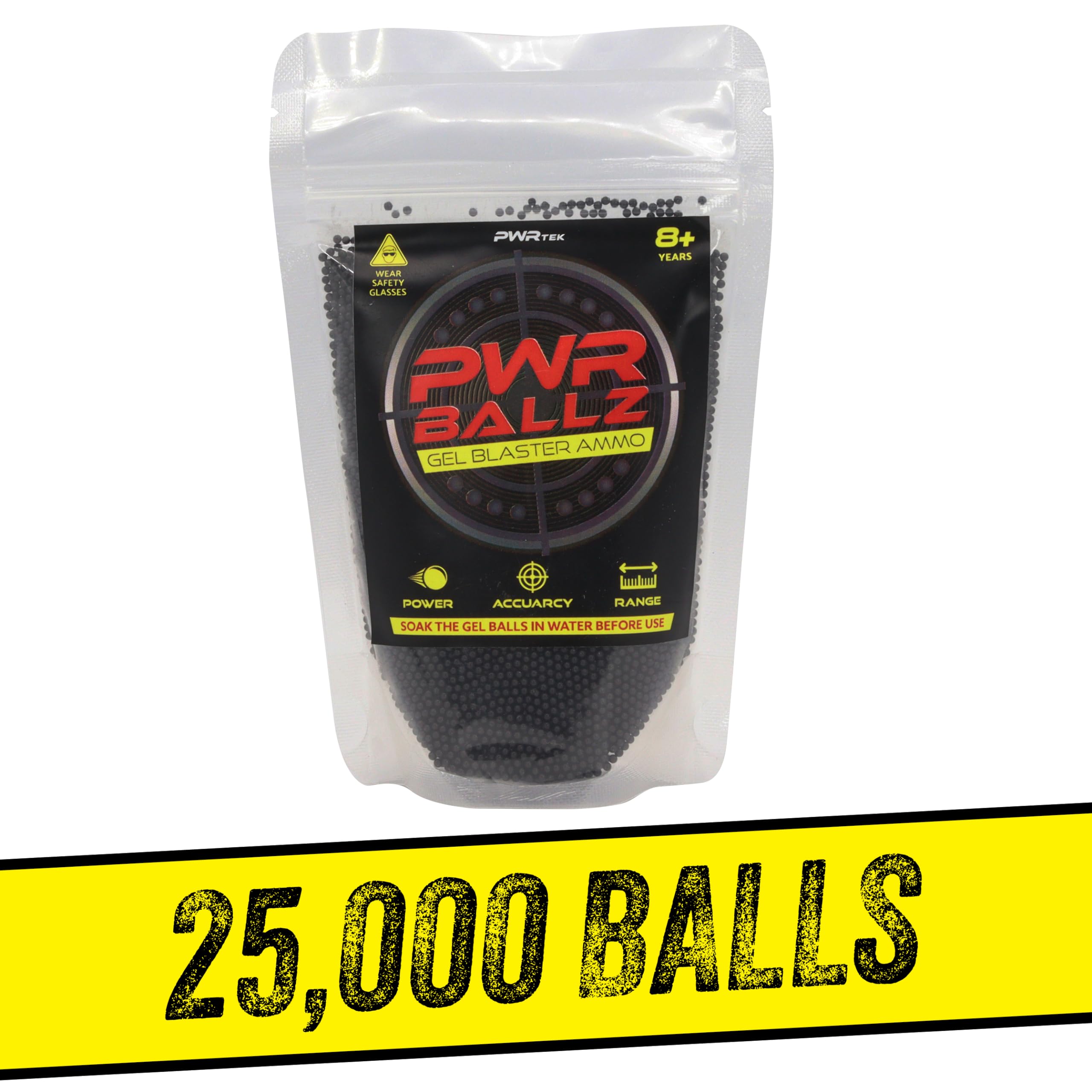 Buy Gel Blaster Ammo (25000, Black) 7-8mm Gel Splatter Bullets for Gel ...