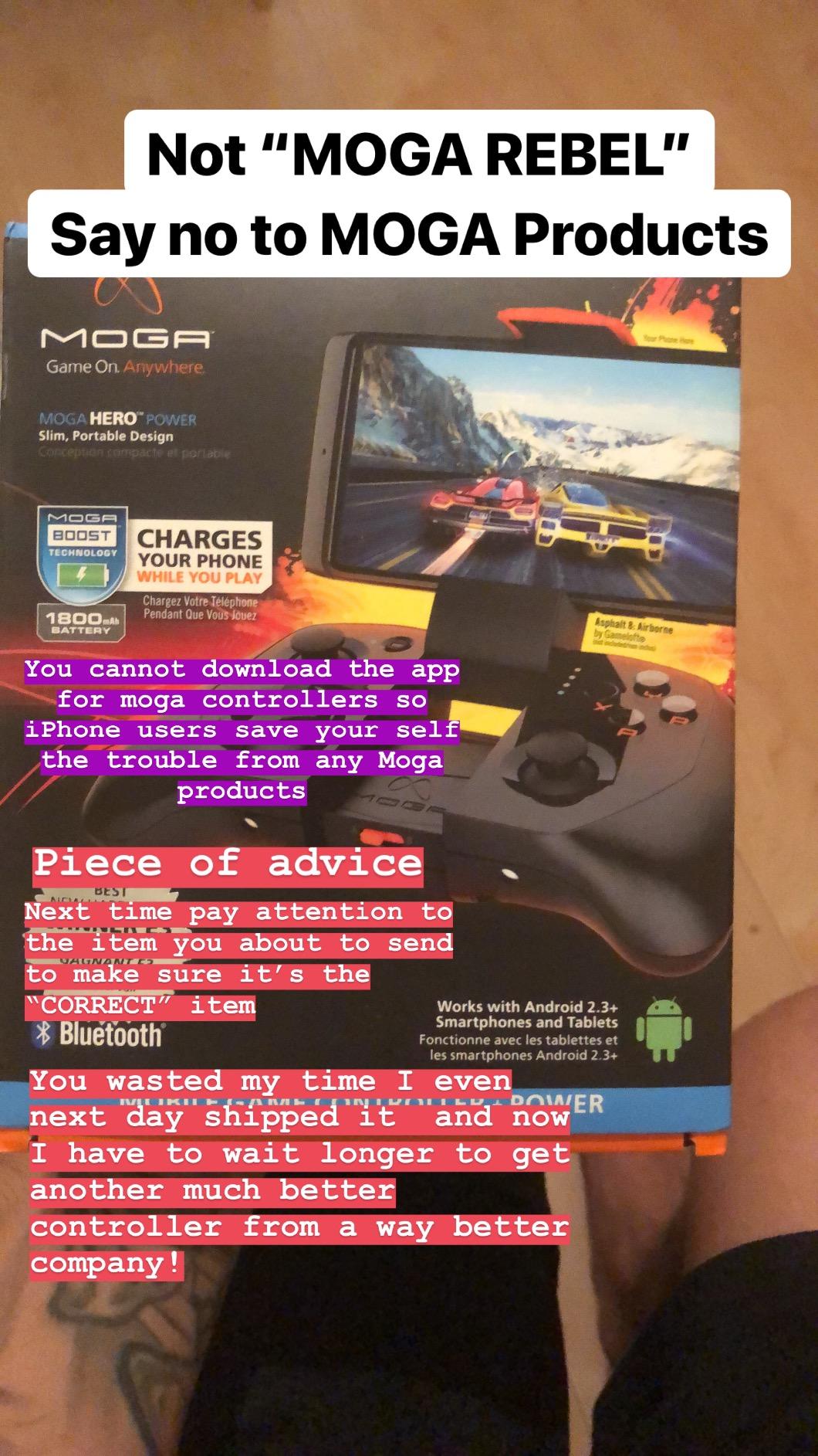 Amazon.com: MOGA Rebel Premium iOS Gaming Controller - iPhone/iPad/iPod ...