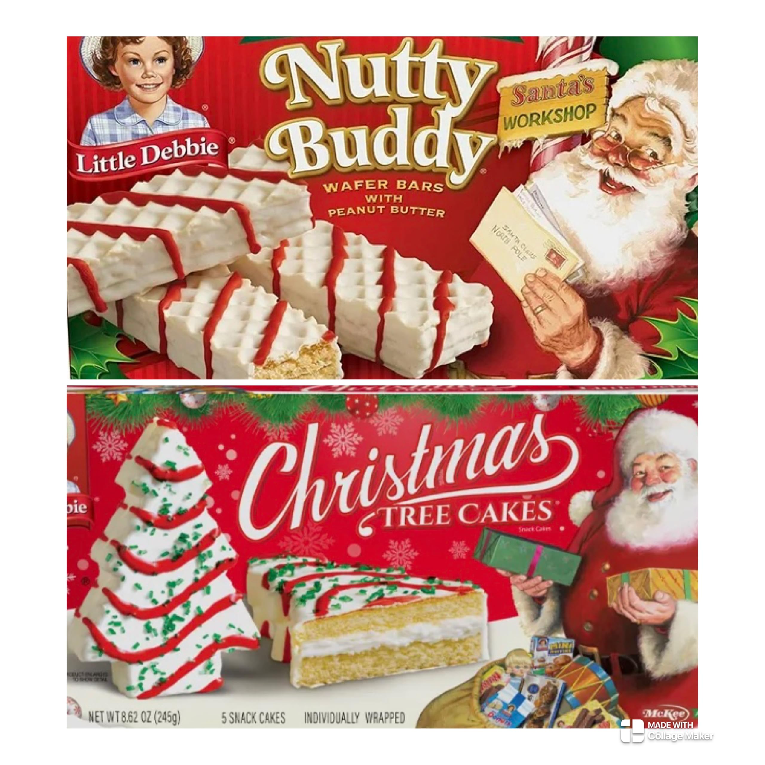 Amazon.com: Liittle Debbie Christmas Cakes Bundle, Nutty Buddy and ...