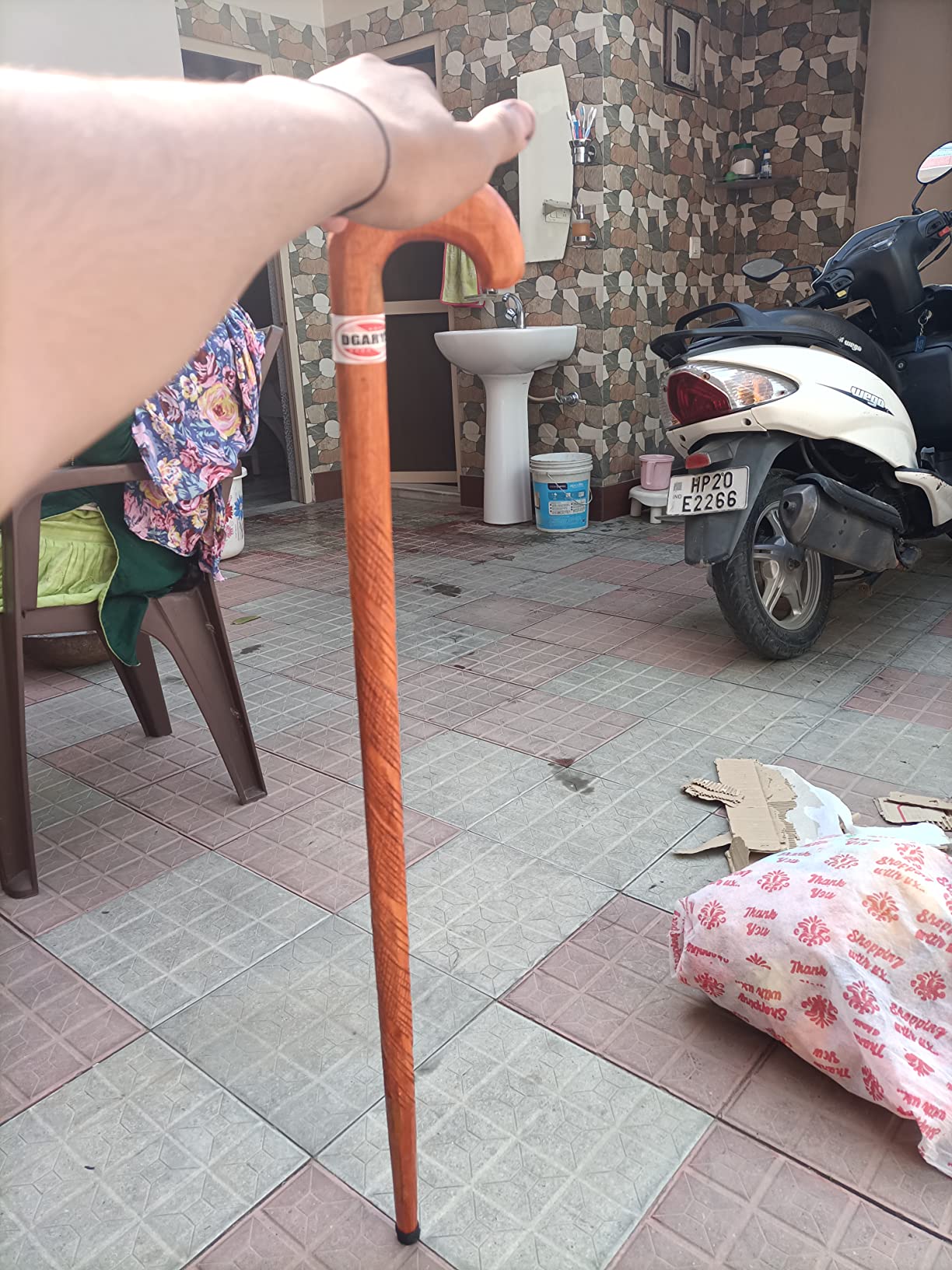 DGARYS Walking Stick for Men and Women Old Age Wooden Stick for Old ...