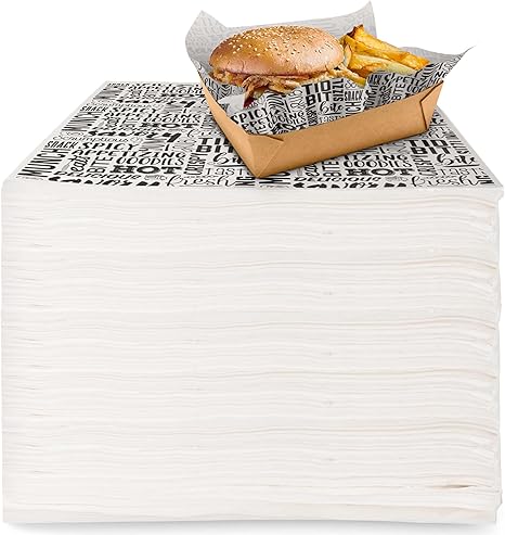 Amazon.com: Deli Paper Sheets (1000 Count) 12-Inch Black and White Text ...