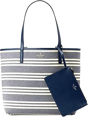 Kate Spade Arch Place Mya Fabric Stripe Reversible Leather Handbag ...