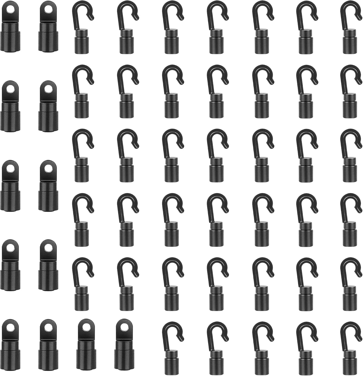 40 Pcs Bungee Shock Cord Hook for 1/4 inch Cord Rope Terminal Ends ...