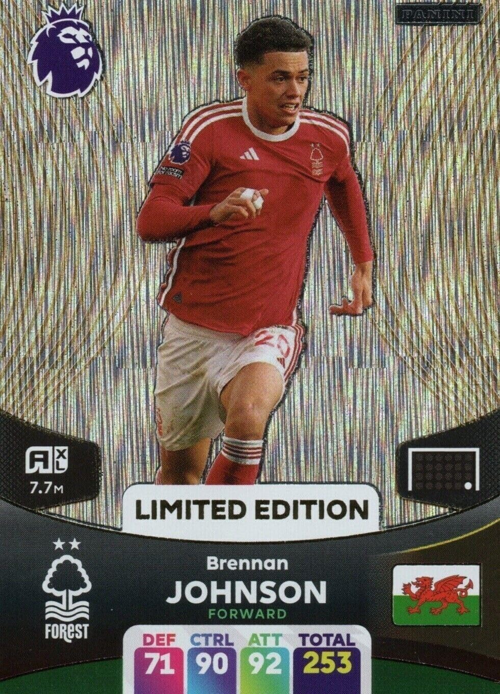 Panini Premier League 2023 2024 Brennan Johnson Limited Edition Trading ...