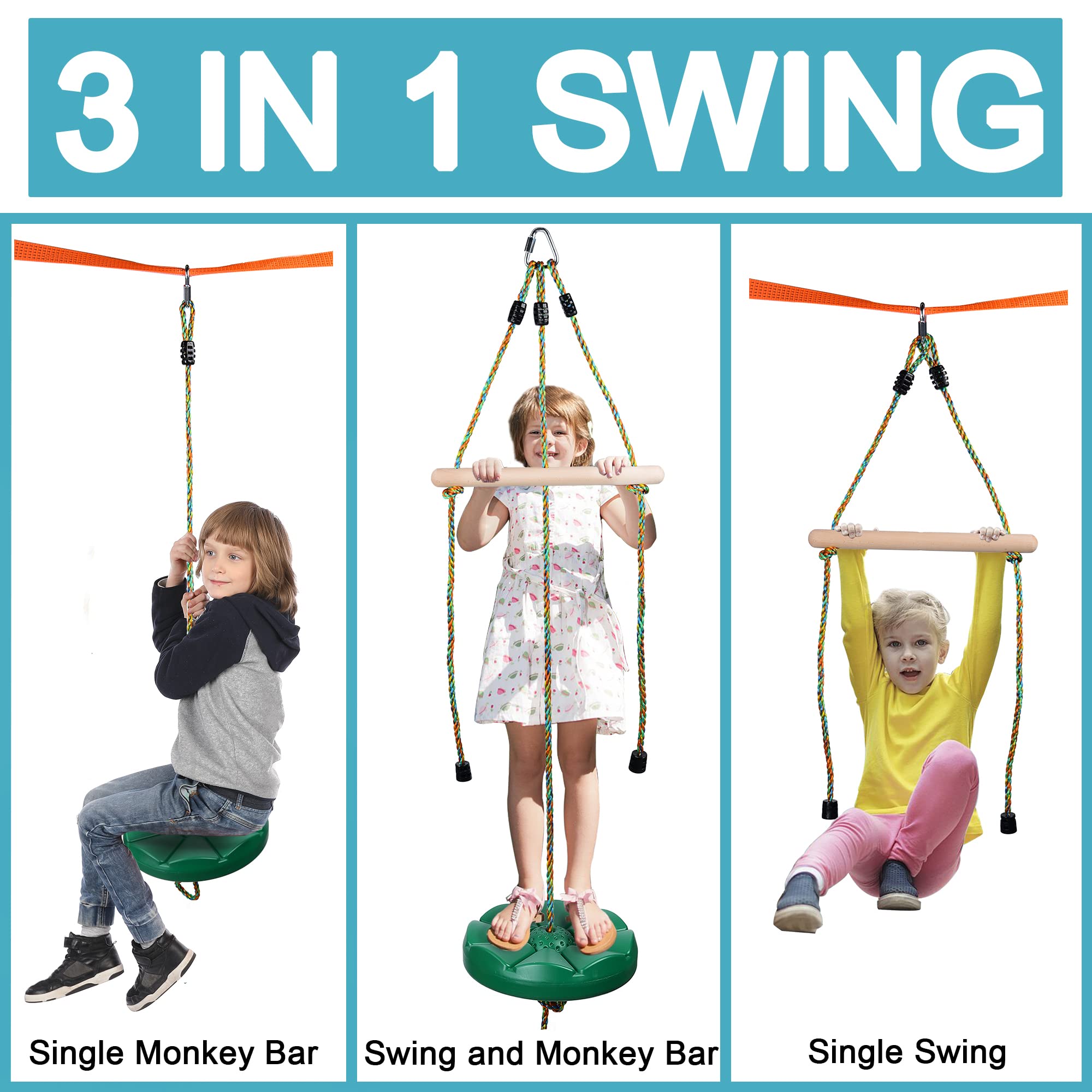 Buy Ninja Slider Pulley Kit Zipline Kit, Zipline for Backyard Kids and ...