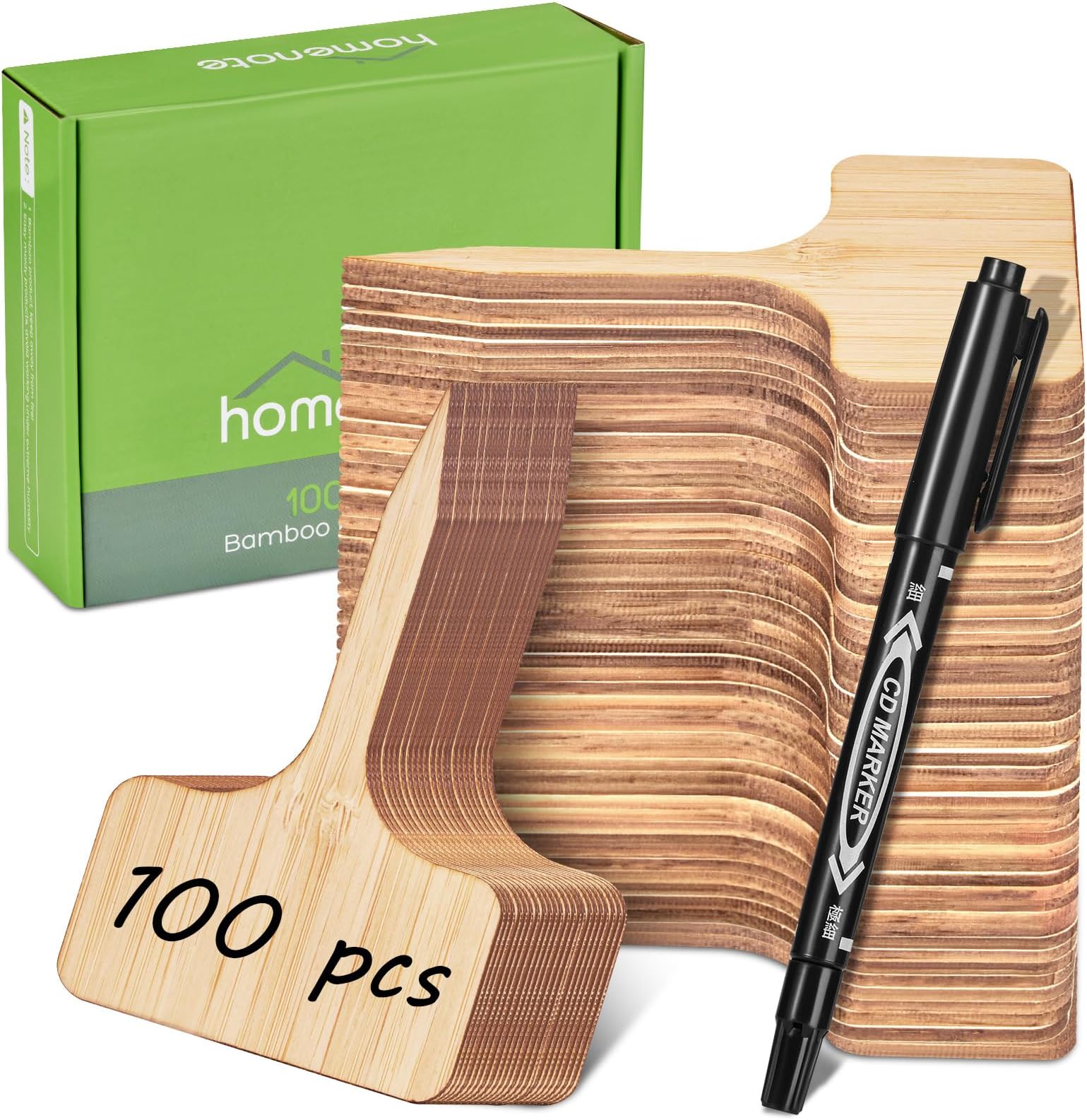 Amazon.com: Homenote Bamboo Plant Labels 100Pcs Plant Tags for ...