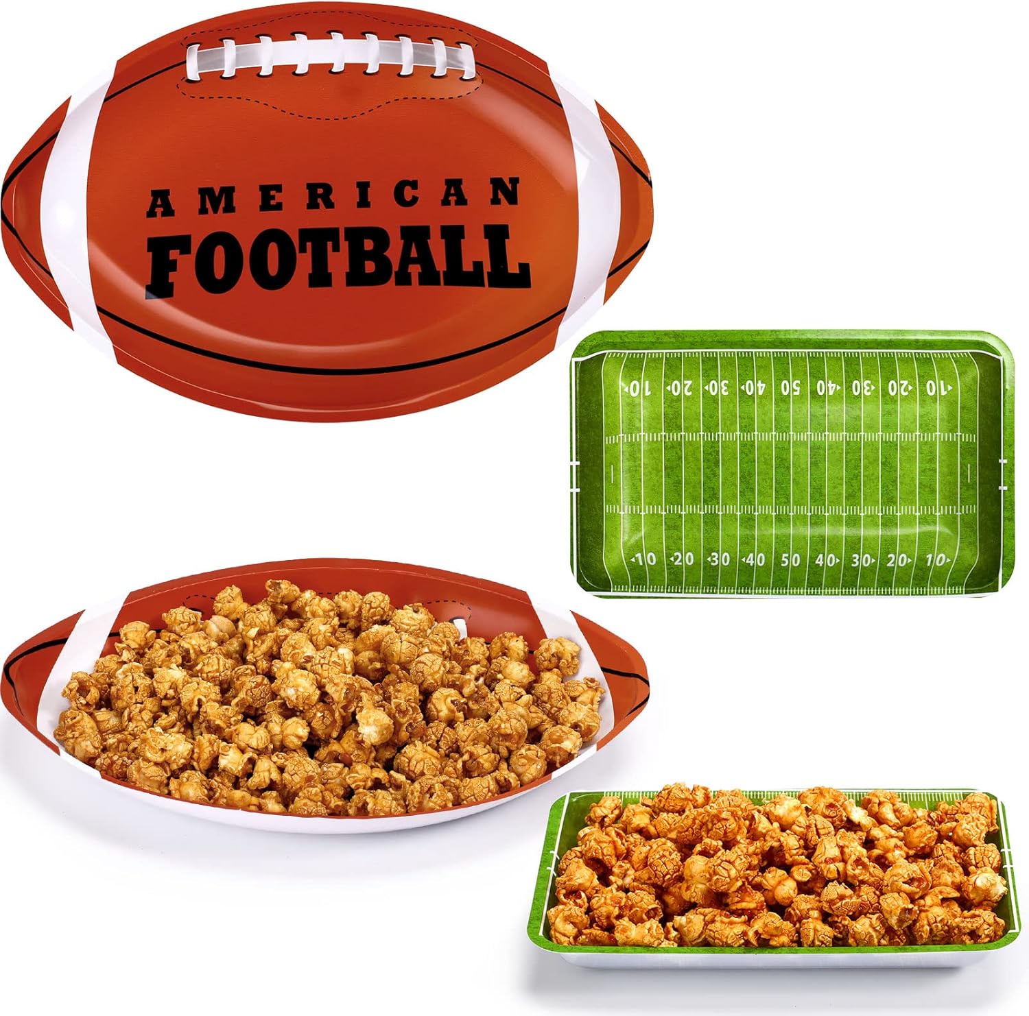 Amazon.com | Cunhill 12 Pieces Football Party Trays American Football ...