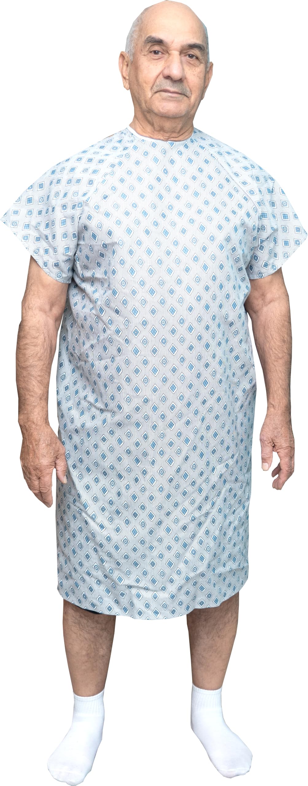 Amazon.com: AMU Solutions 6 PACK - Reusable Hospital Gowns for Men ...