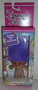 Amazon.com: Ace Purple Haired Jeweled Blue Eyed Treasure Troll Doll 2.5 ...