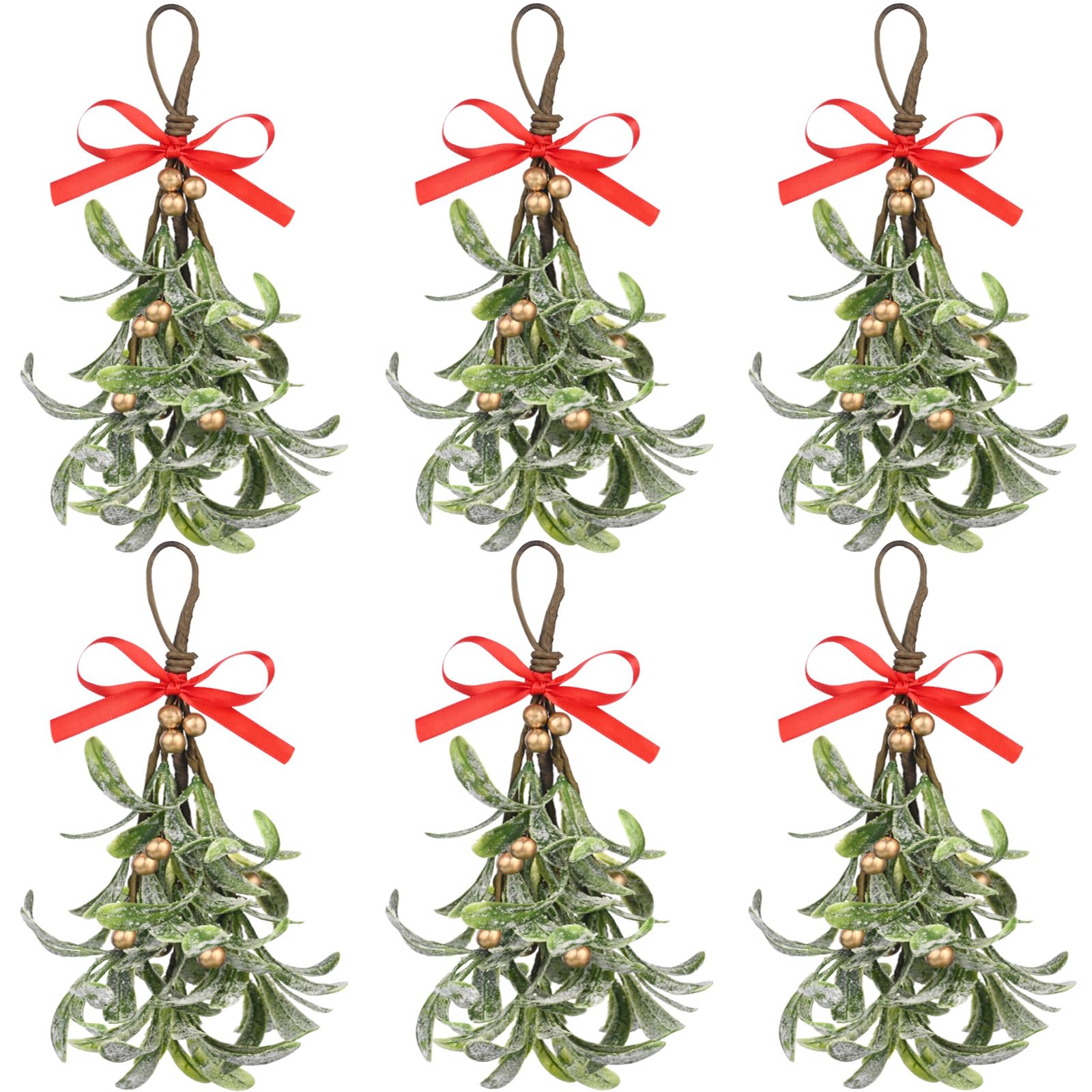 Amazon.com: Christmas Artificial Mistletoe Decoration Picks 6 PCS ...