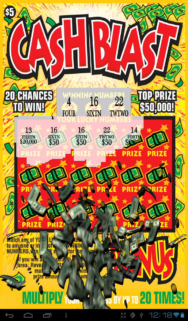 Cash Blast - Lotto Video Scratch Card - App on Amazon Appstore