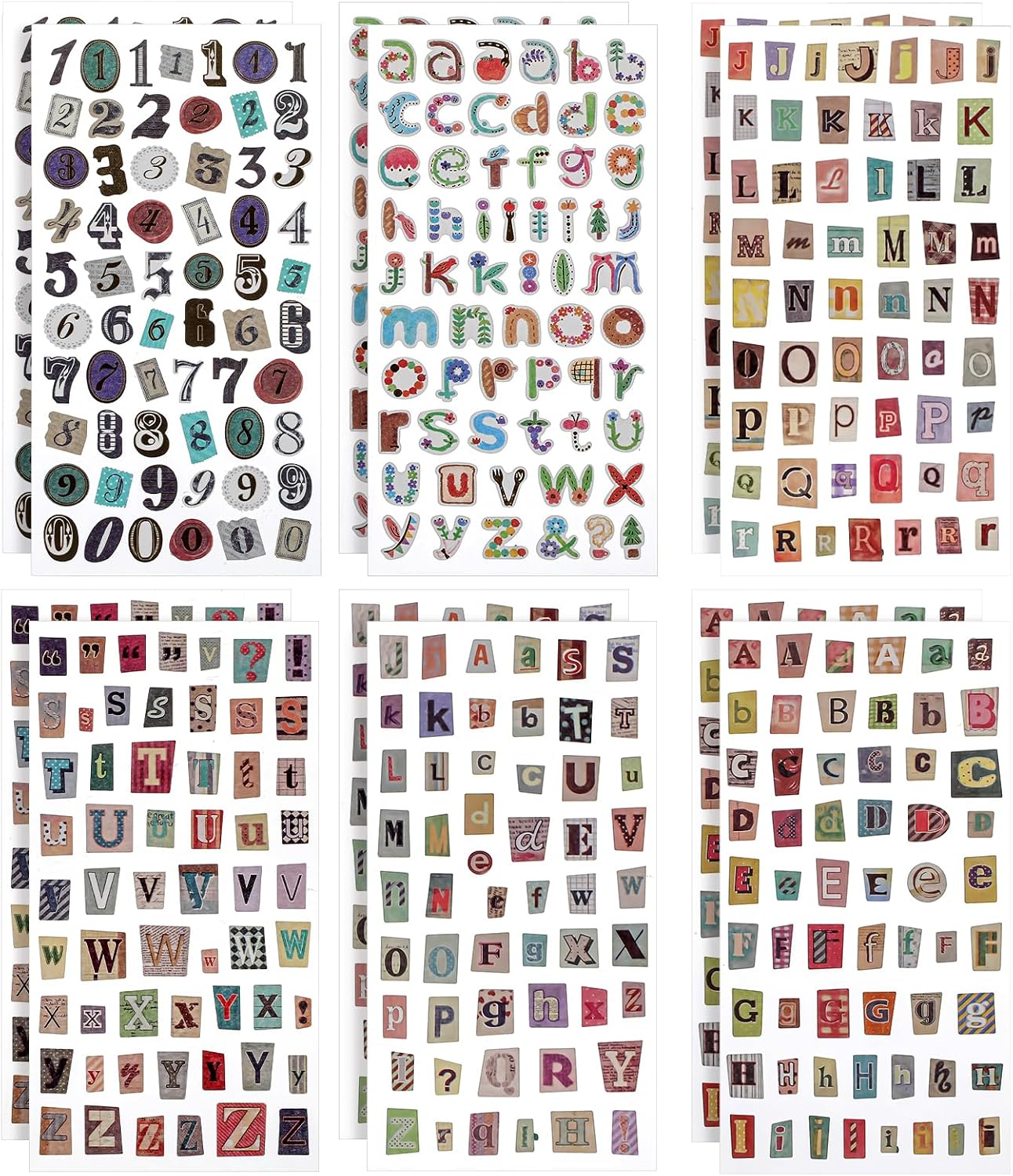 Amazon.com: TIESOME 1034 Pcs Magazine Letter Stickers, Letter Stickers ...