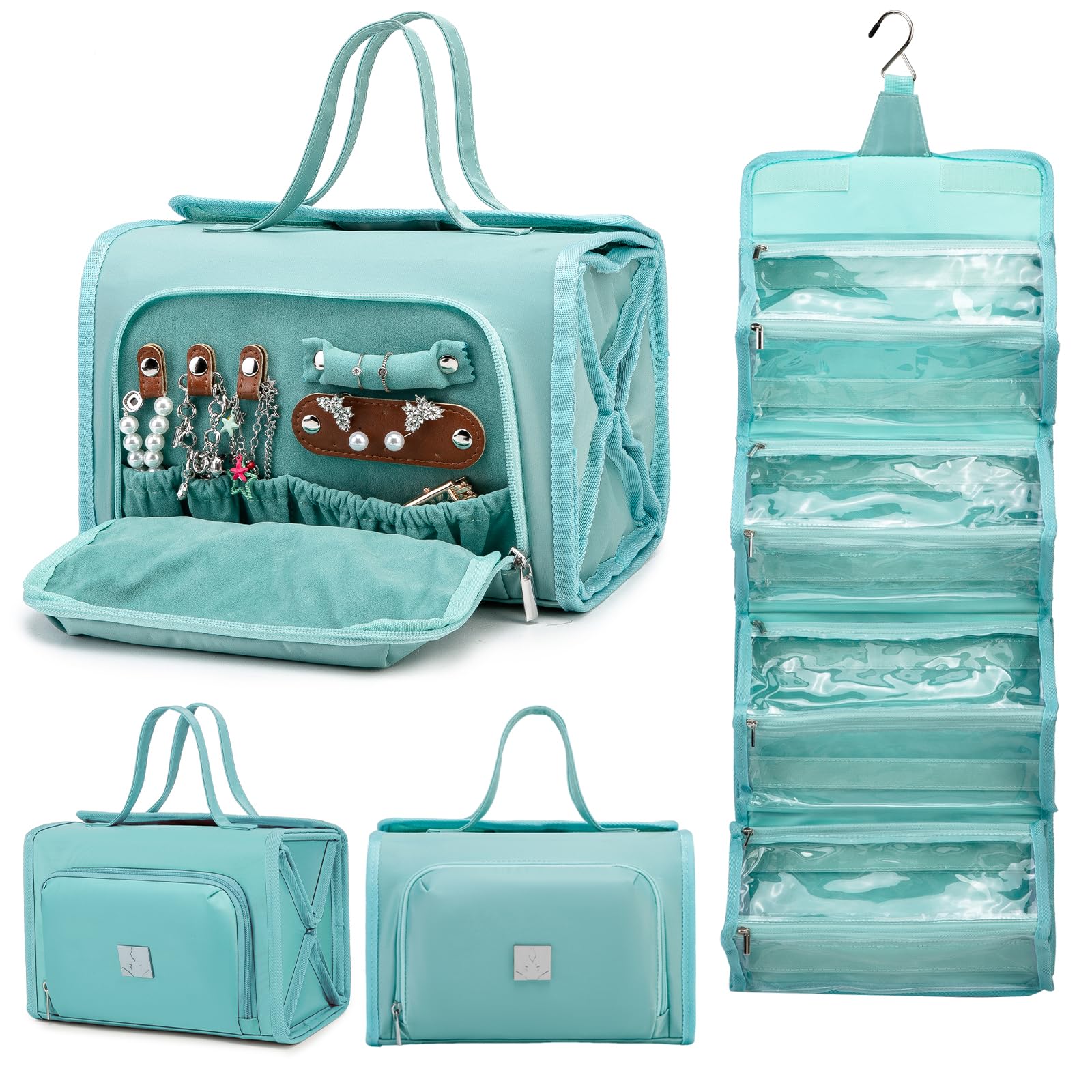 Amazon.com: ROYALFAIR Roll Up Makeup Bag, Waterproof Toiletry Bag for ...