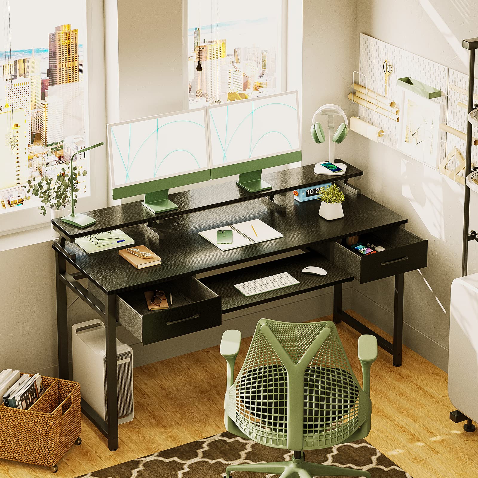 Snapklik.com : ODK Computer Desk Study Table, 63 Inch Office Desk