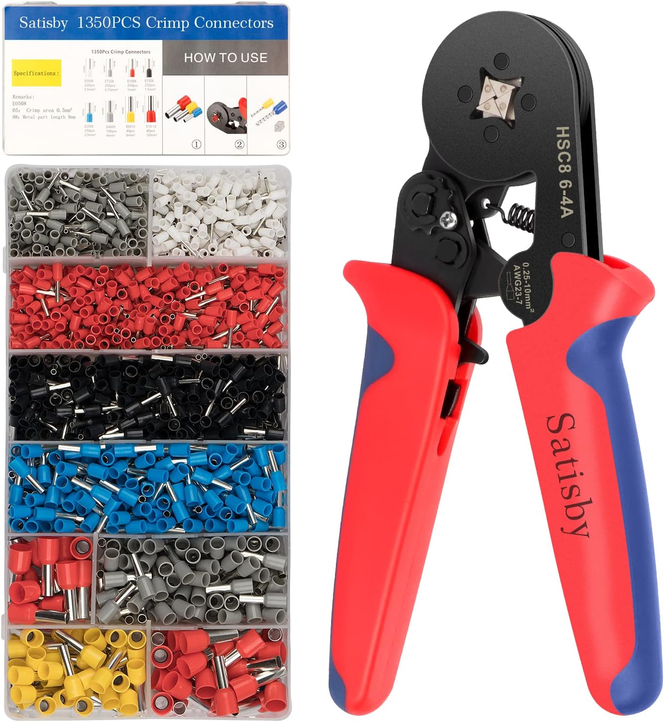 RedStar24 Pince à sertir avec 1200 Cosse Electrique - Pince à embouts ...