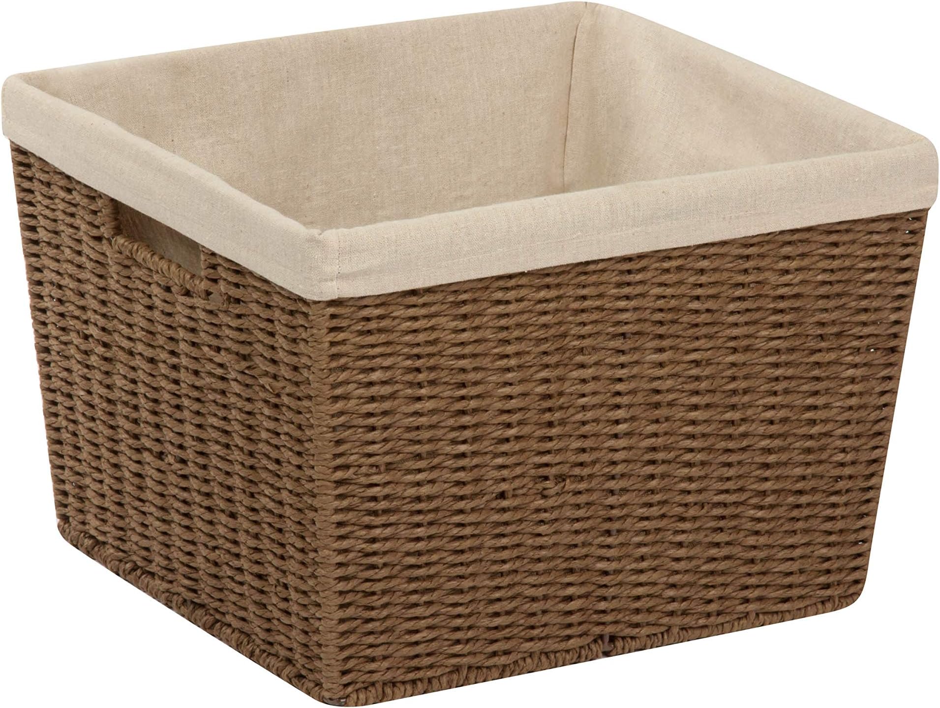 Amazon.com: Vagusicc Wicker Storage Basket, Set of 2 Hand-Woven Paper ...