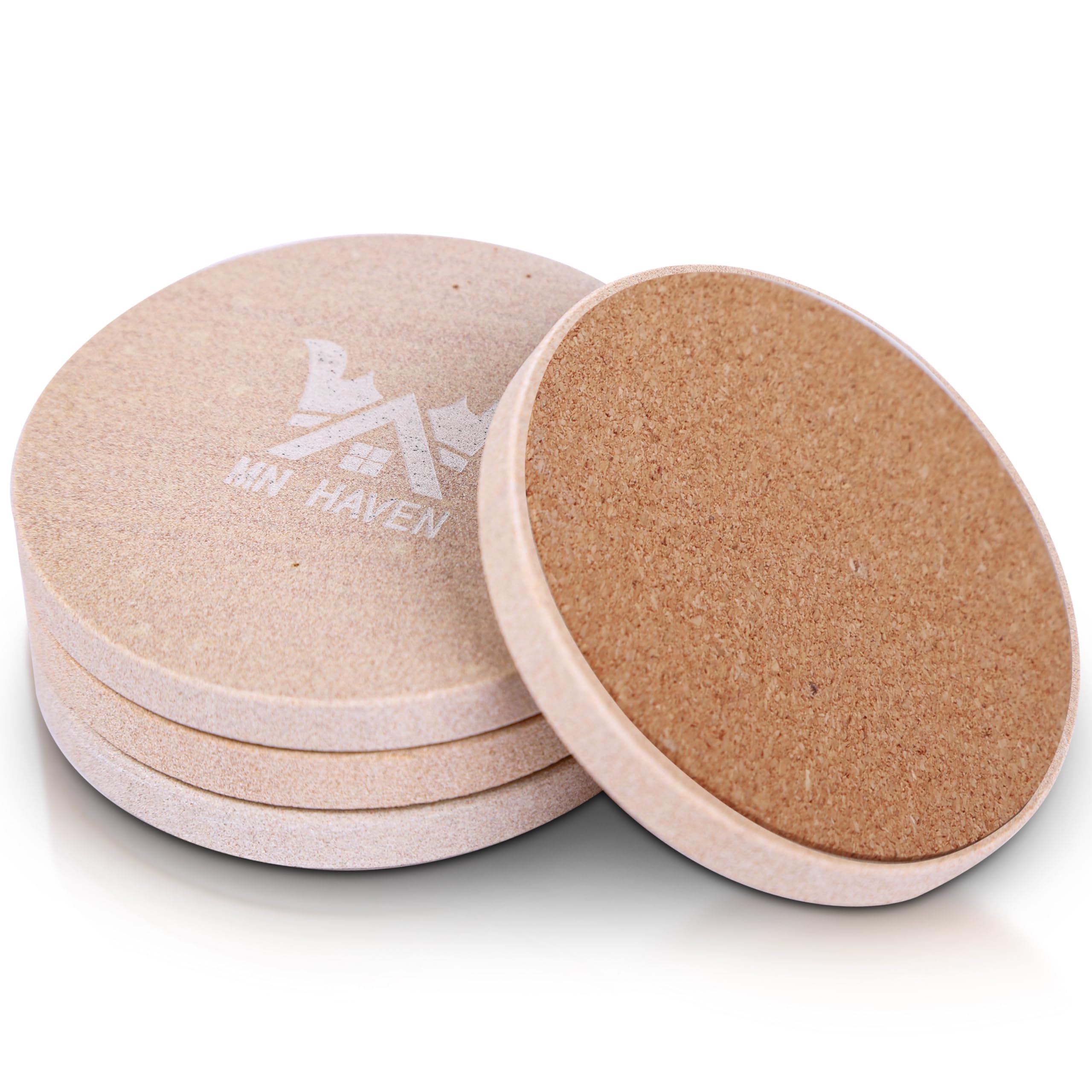 Amazon.com: MN HAVEN Sandstone Absorbent Round Coasters| Water ...