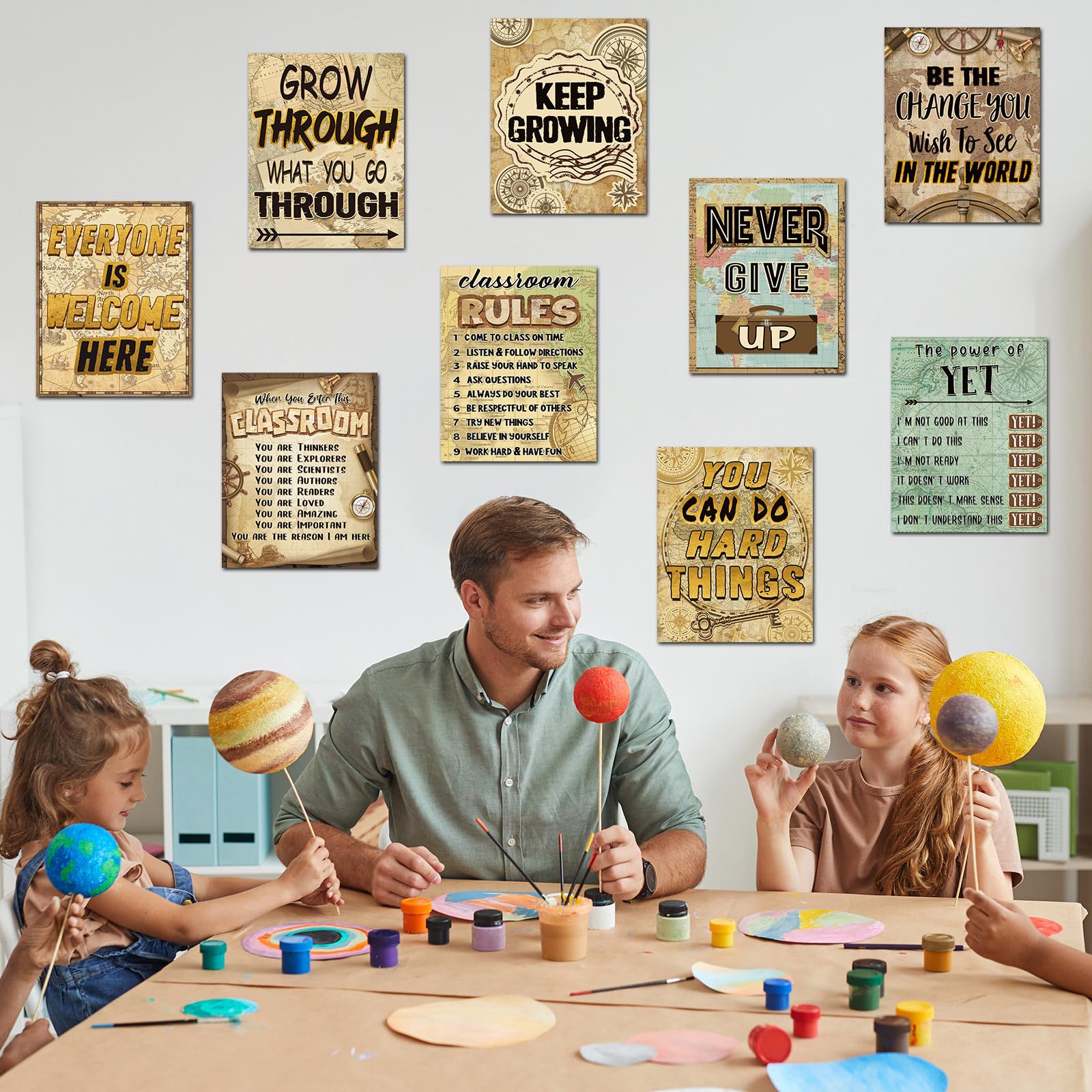 Snapklik.com : Seajan 9 Pieces Travel The Map Bulletin Board Posters ...