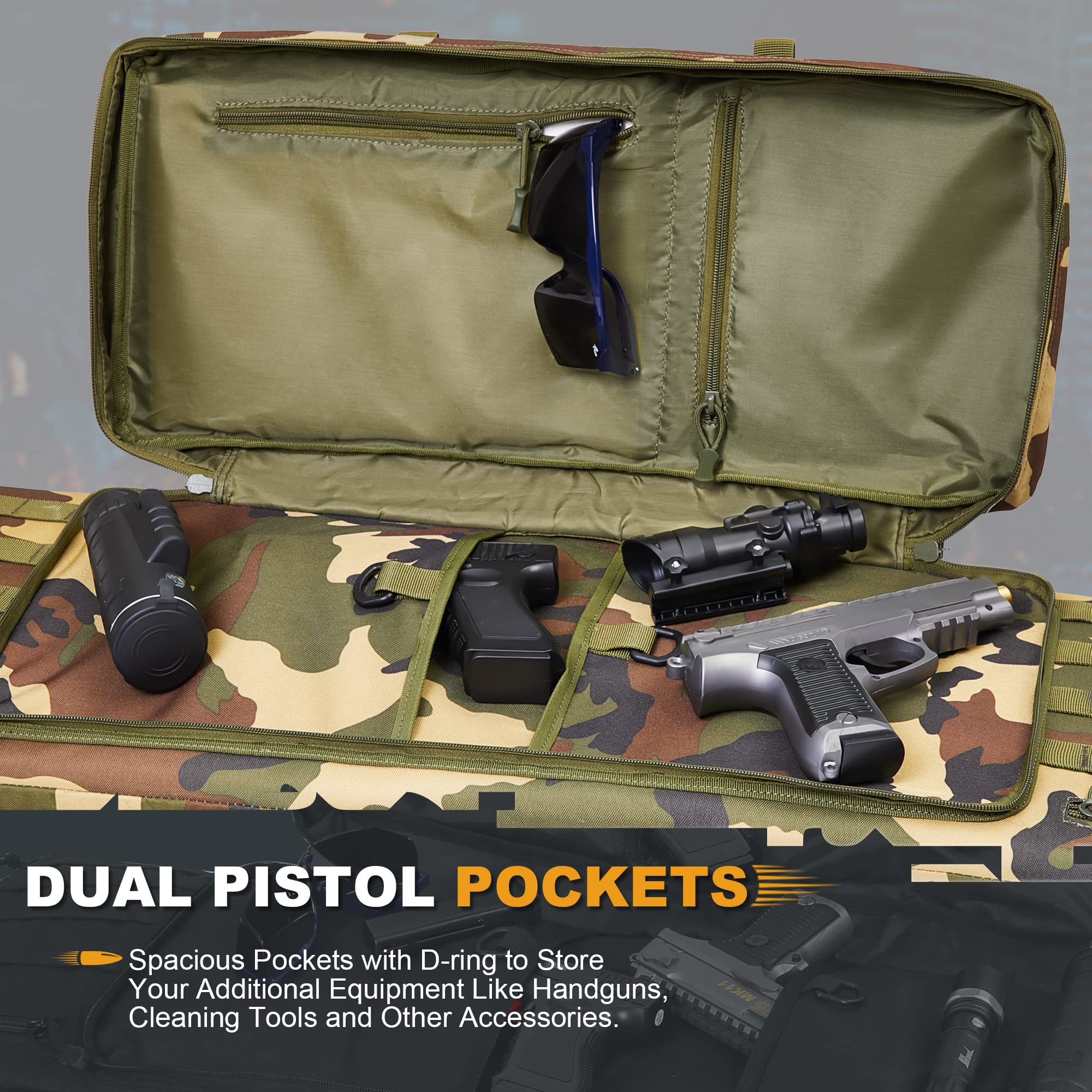 Snapklik.com : PERFBAGS Soft Rifle Case 32 Inch, Tactical Long Double ...