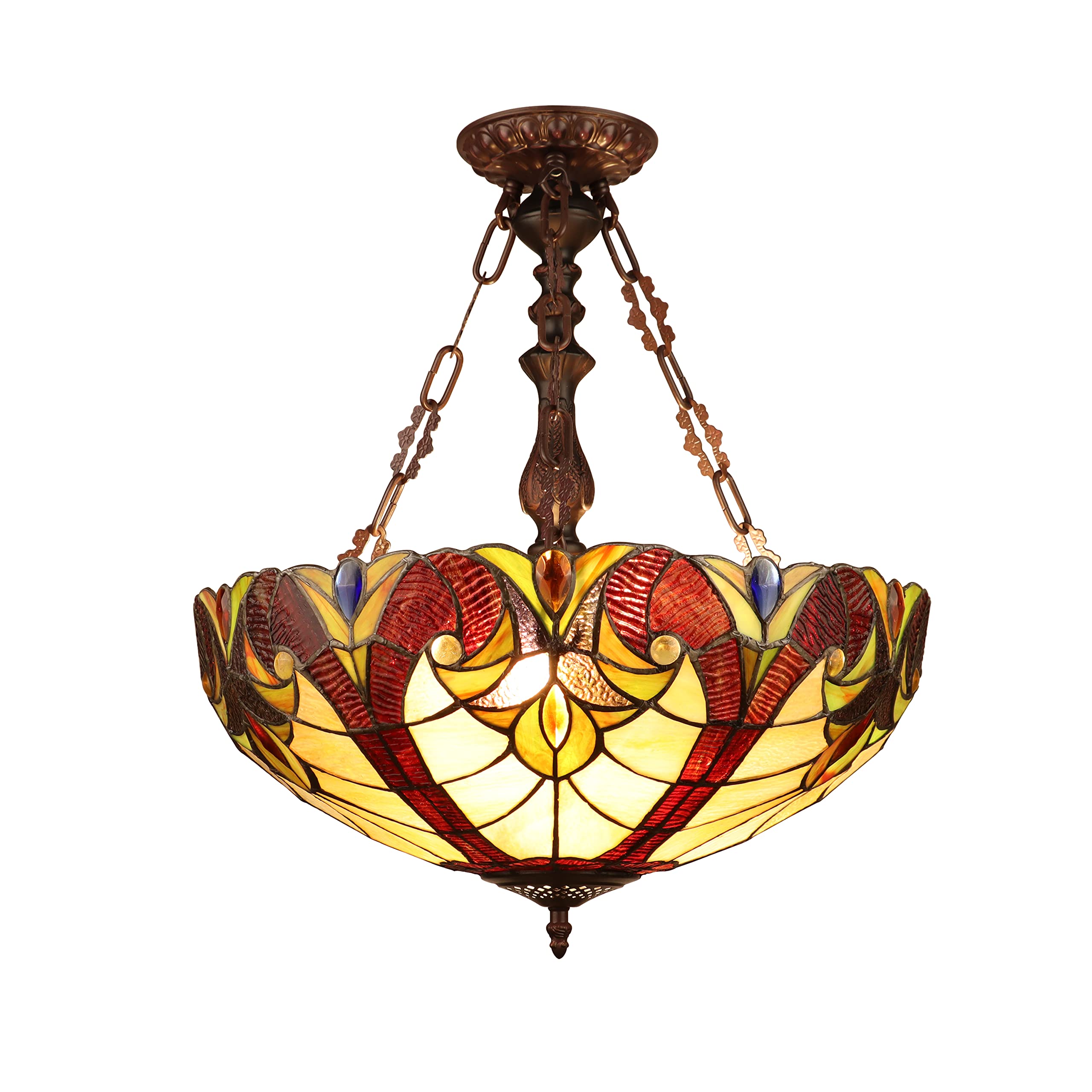 Chloe Lighting Adia Victorian-Style Dark Bronze 2 Light Inverted ...