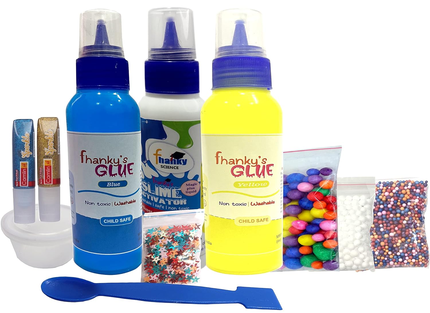 Buy Fhanky Science Starter DIY Slime Kit 2 Color Full Glue Bottle, 1 ...