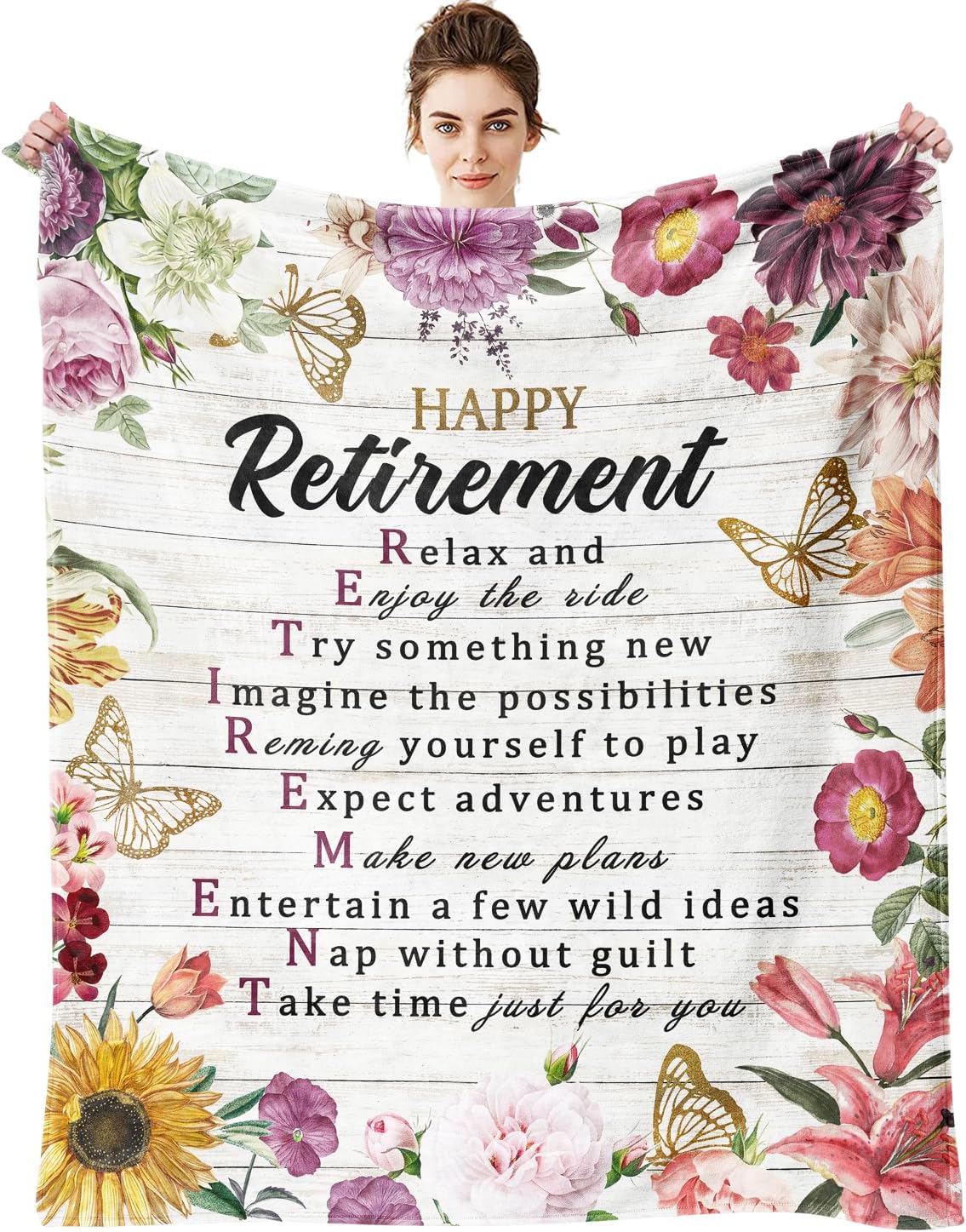 Amazon.com: Retirement Gifts for Women 2023 Coworkers 60" X 50 ...