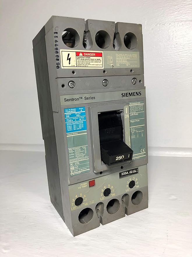 SIEMENS FXD63B250 Circuit Breaker,FD,3P,250A,600V - Circuit Breaker ...