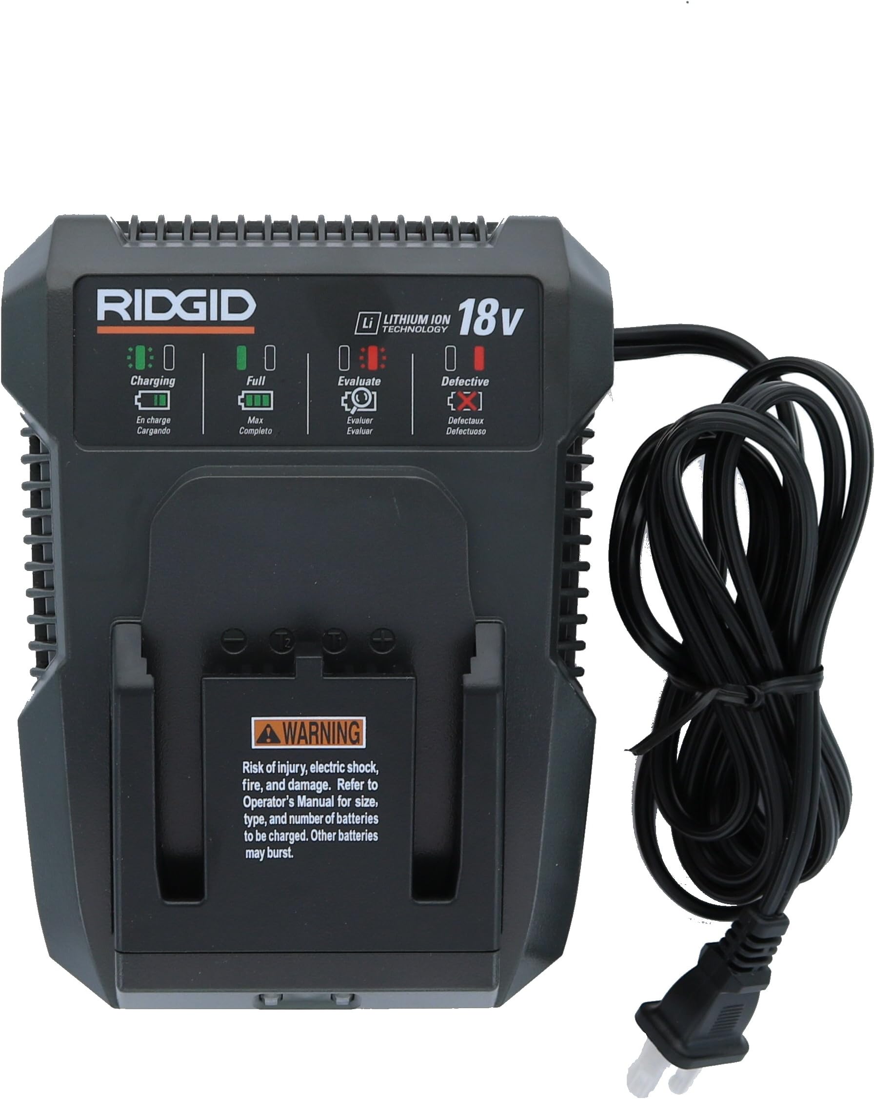 Amazon.com : Ridgid Genuine OEM R86092 Dual Chemistry 18V Lithium Ion ...