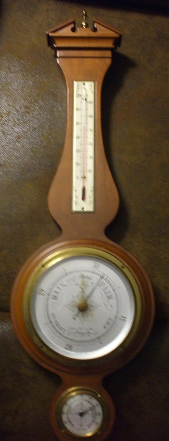 Amazon.com : Vintage Airguide Banjo Barometer Solid Wood : Patio, Lawn ...