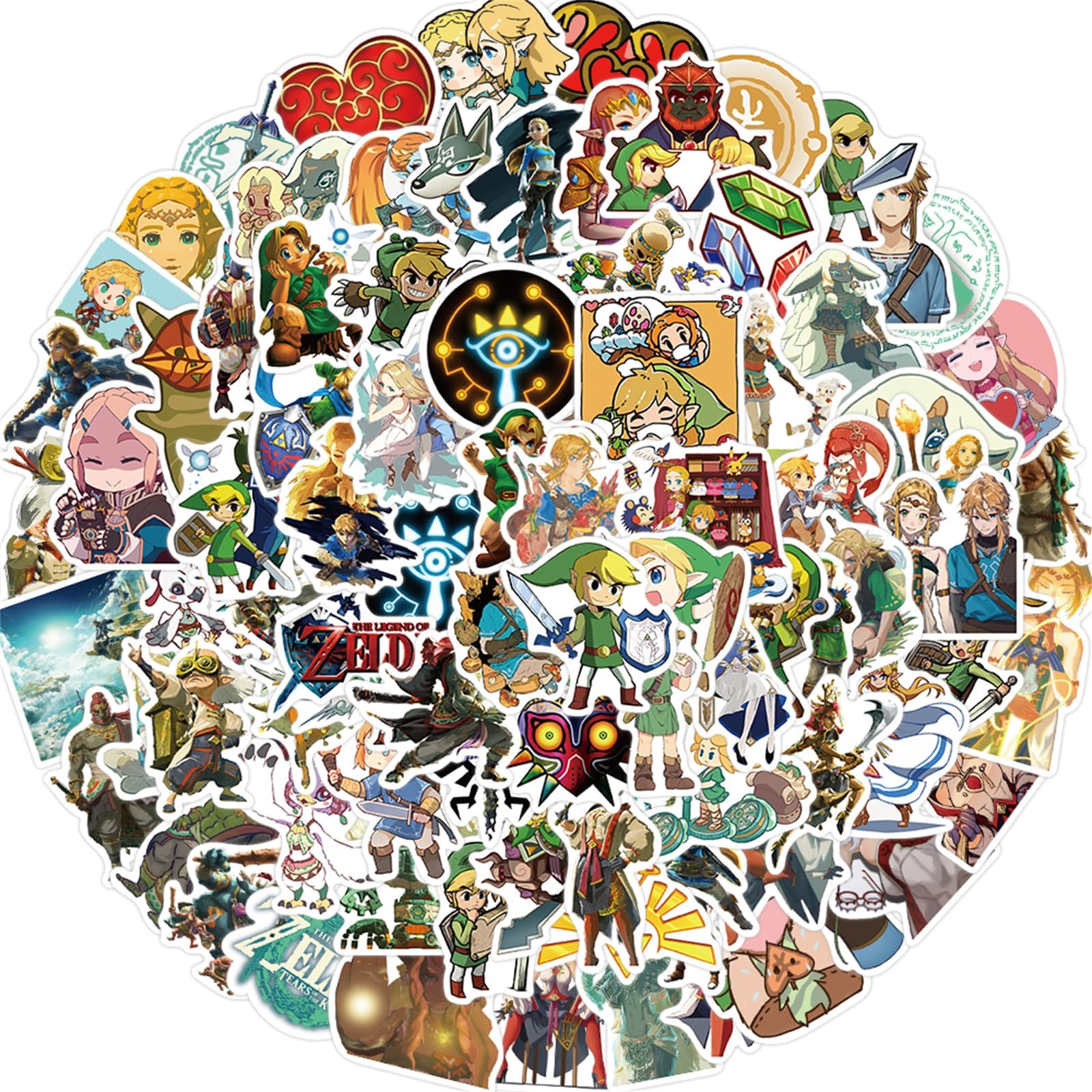 Amazon.com: 100pcs The Legend of Zelda Stickers Cartoon Cool Game Tears ...