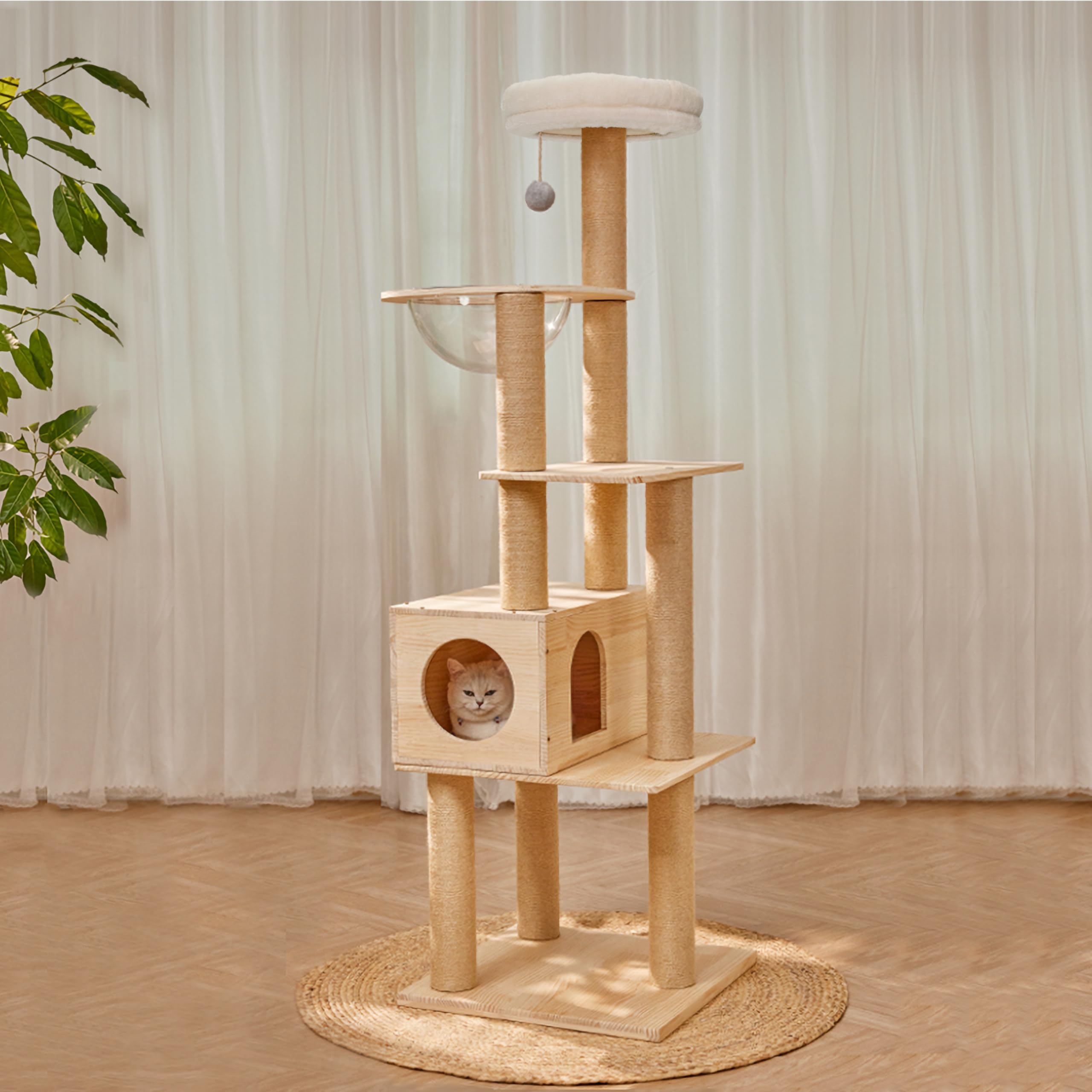 Modern Wooden Cat Tree Modern Wood Cat Tree For Indoor Cat Tower Heavy