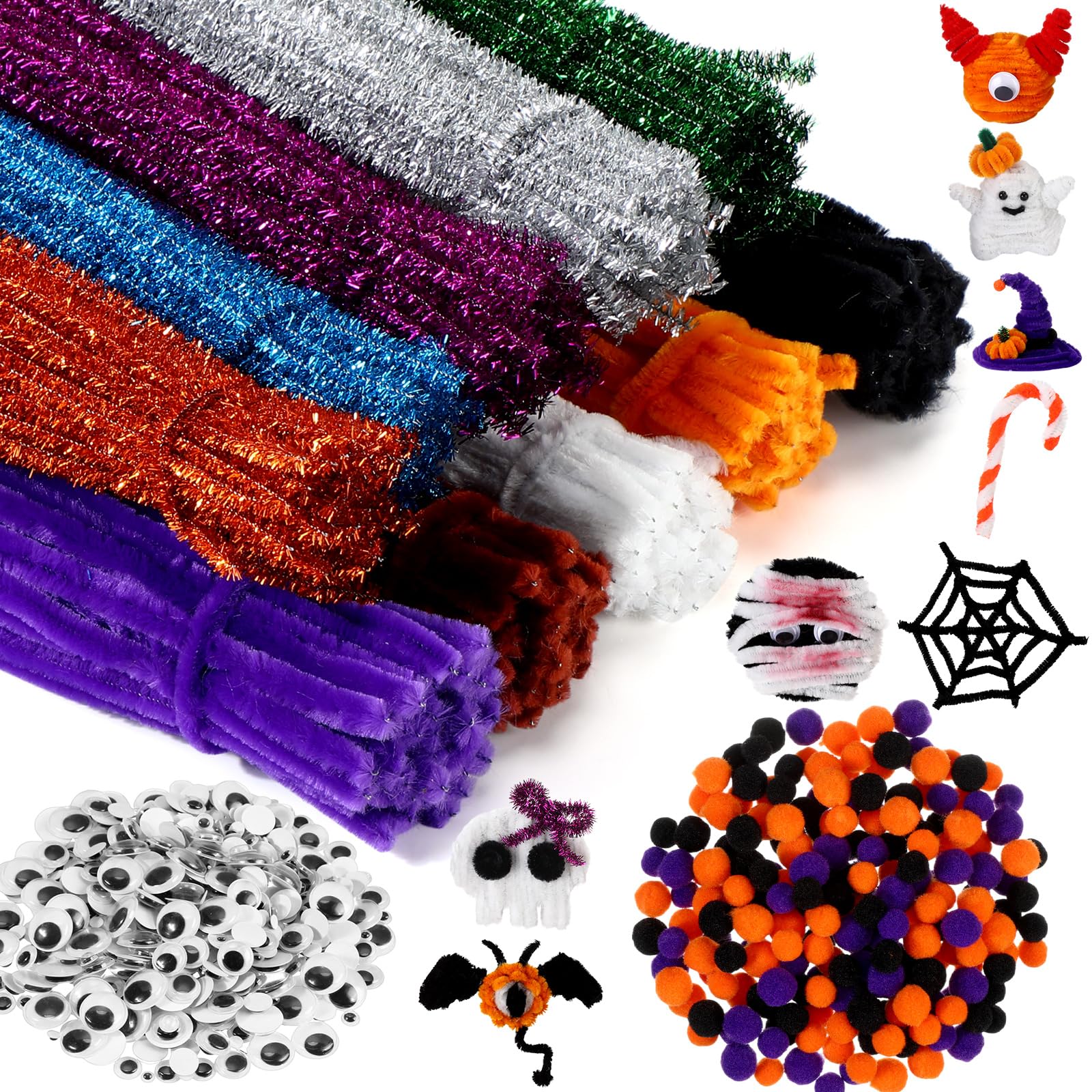 Amazon.com: DaisyInner 1200 Pcs Pipe Cleaners Set Includes 500 ...