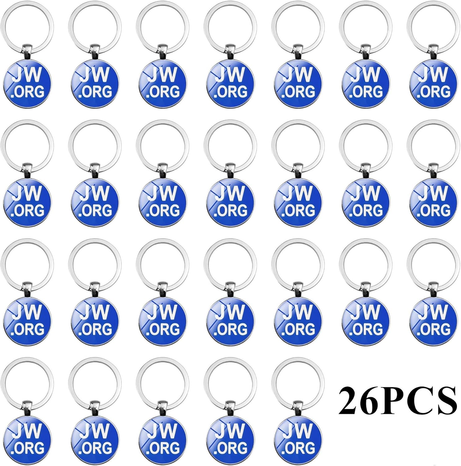 Amazon.com: PHAETON 26PCS Round JW.ORG Key Chain Jehovah Witness Key ...