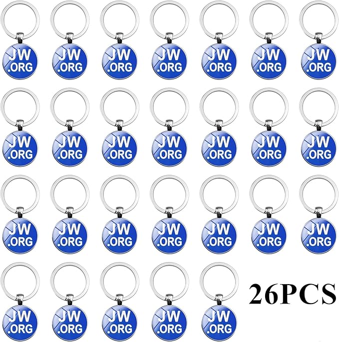 PHAETON 26PCS Round JW.ORG Key Chain Jehovah Witness Key Ring Key ...