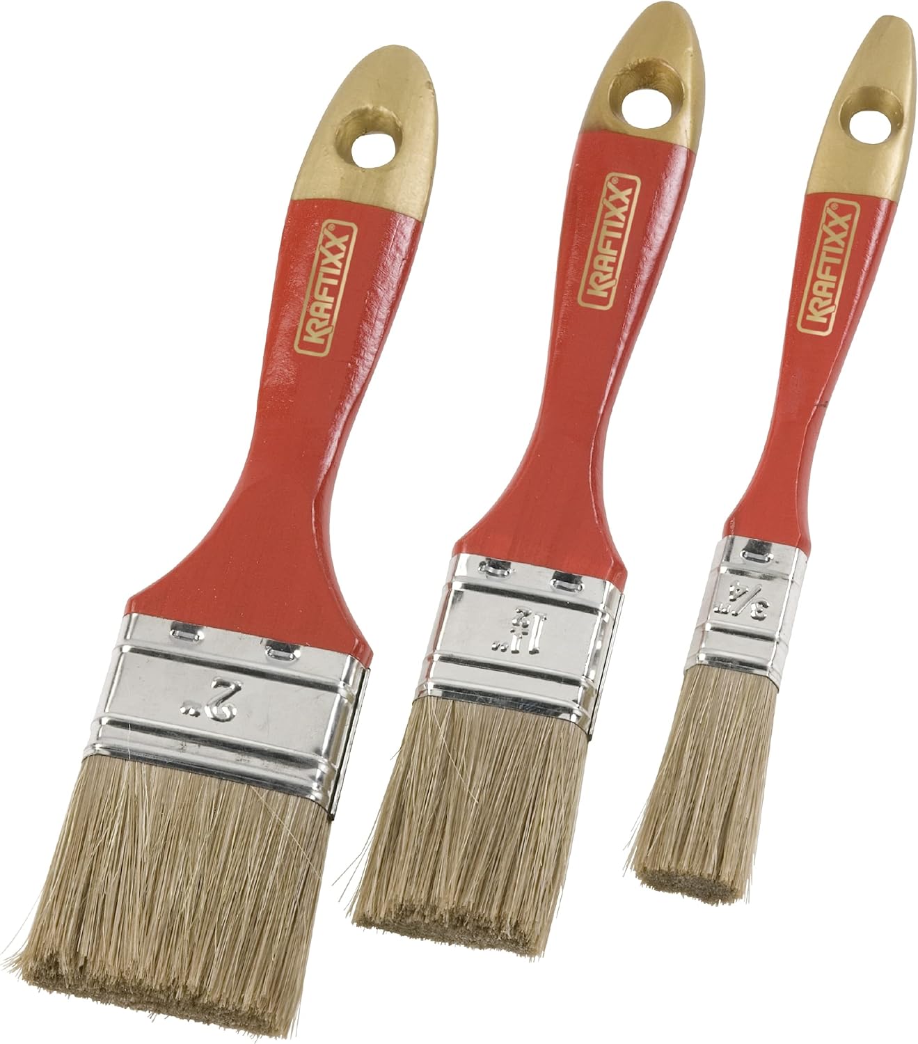 kwb Set di pennelli per pittura acrilica, set di 3 pezzi, f. Smalto, 20 - 50 mm, set di pennelli ...