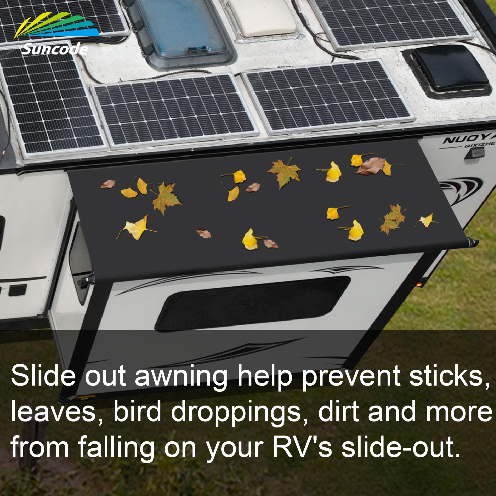 Snapklik.com : Suncode Slide Topper Awning Black RV Slide Out Awning ...